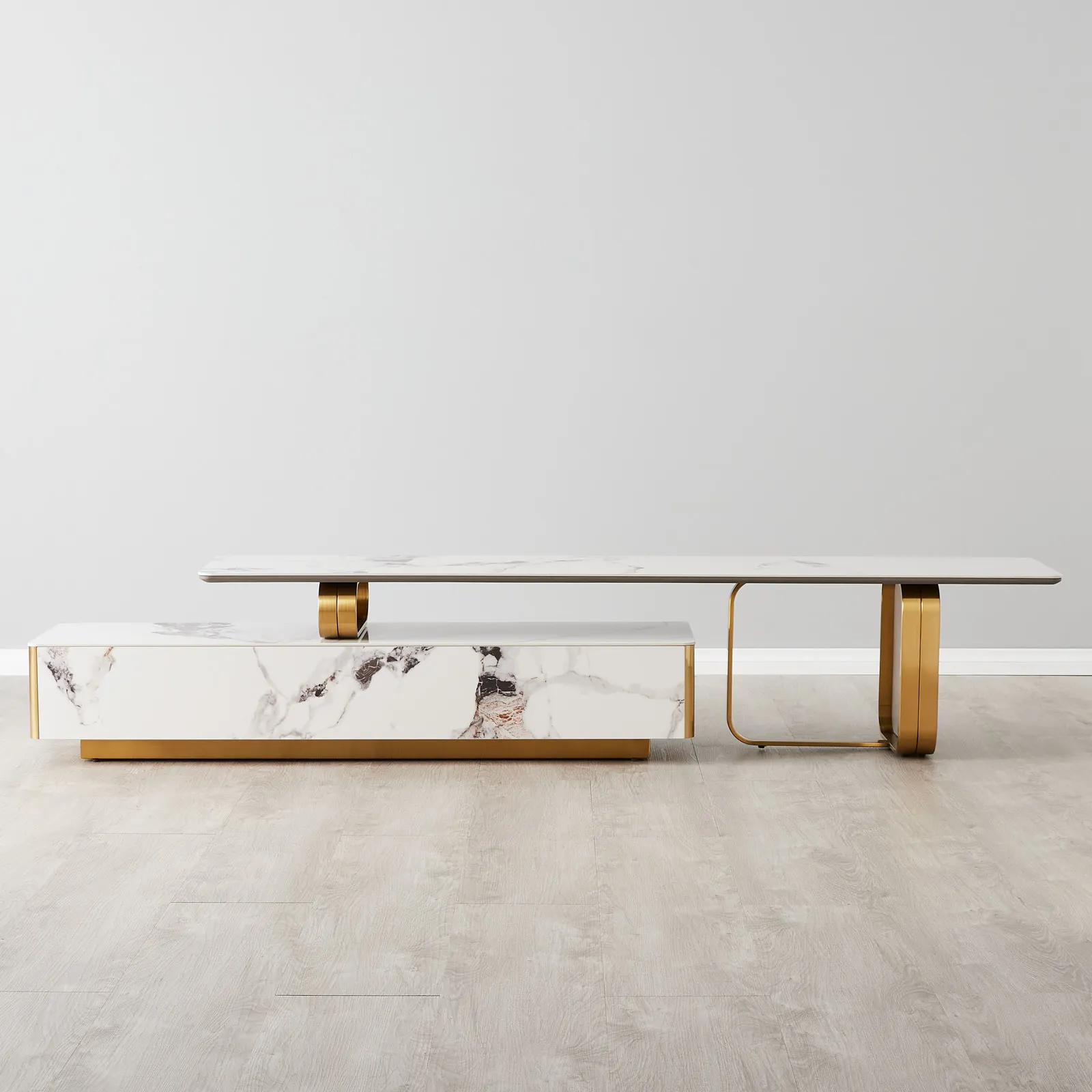 Marbella Cold Calacatta White Sintered Stone Entertainment Unit ...