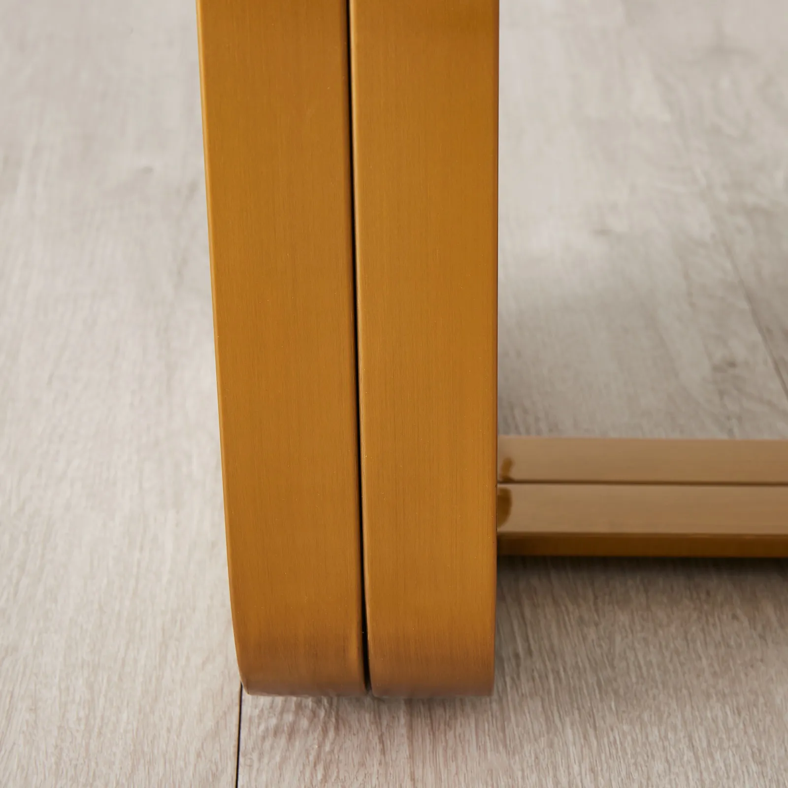 Marbella Cold Calacatta White Sintered Stone Side Table - Brushed Gold ...