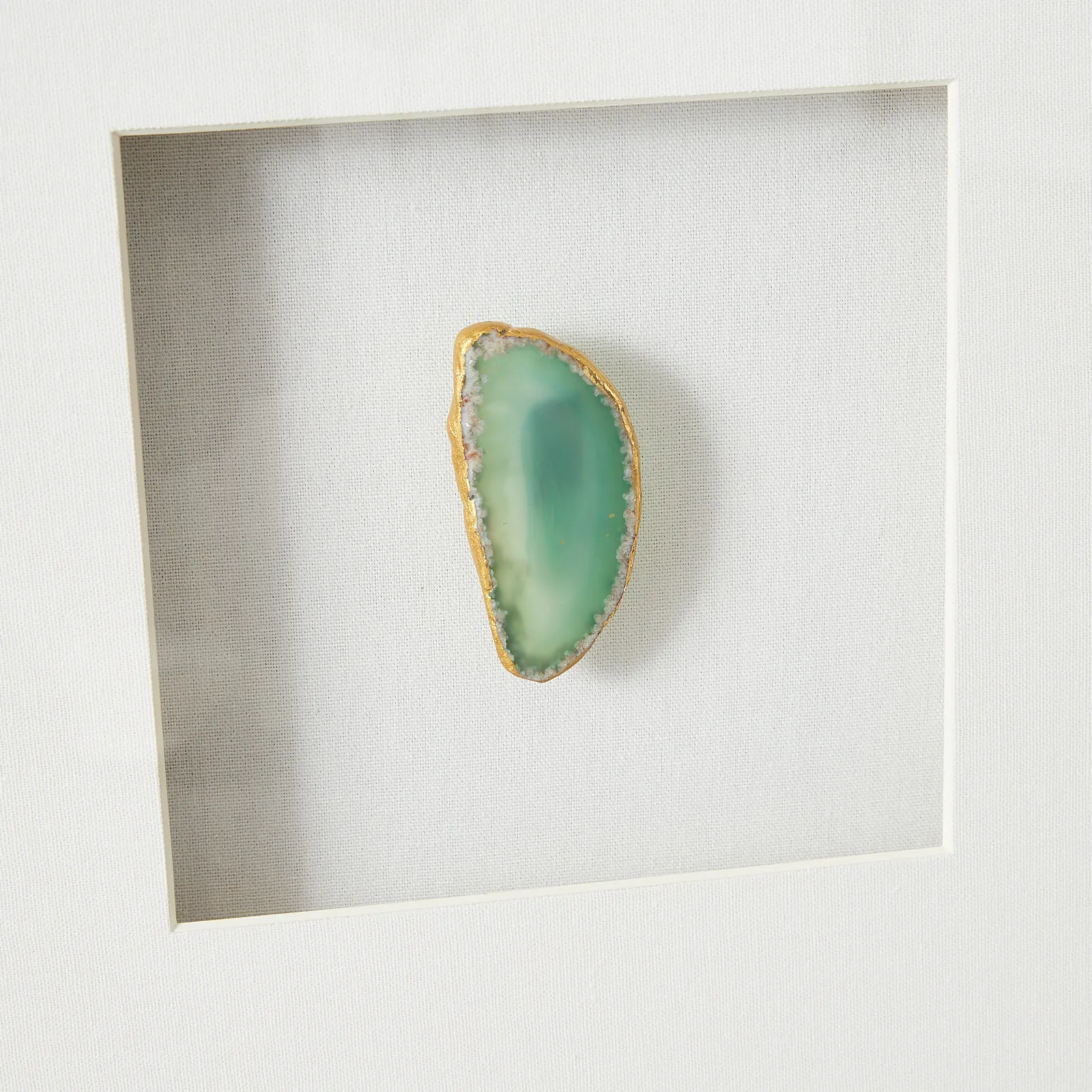 Jade Green Agate Shadow Box With Black Frame | Koala Living