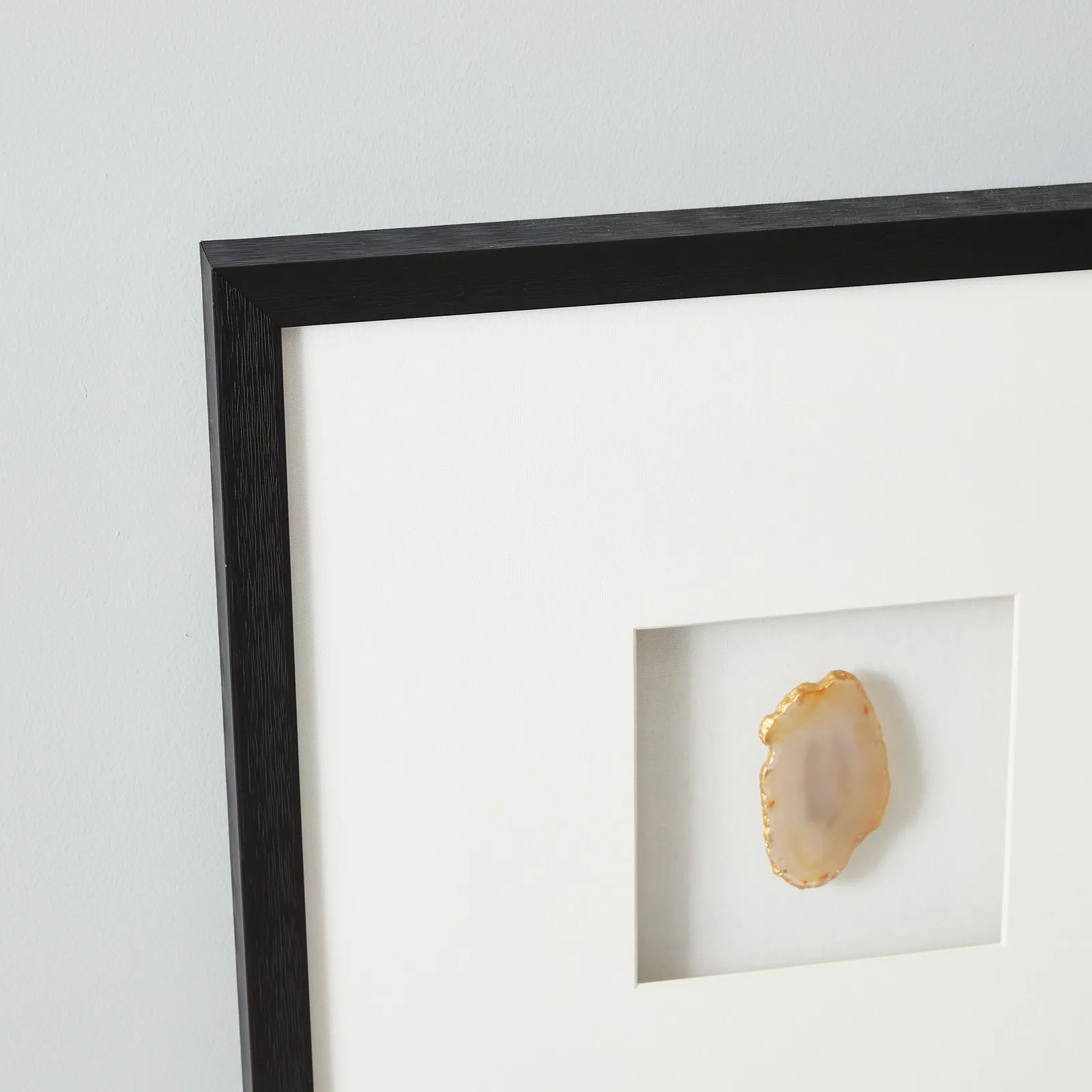 Terra Brown Agate Shadow Box With Black Frame