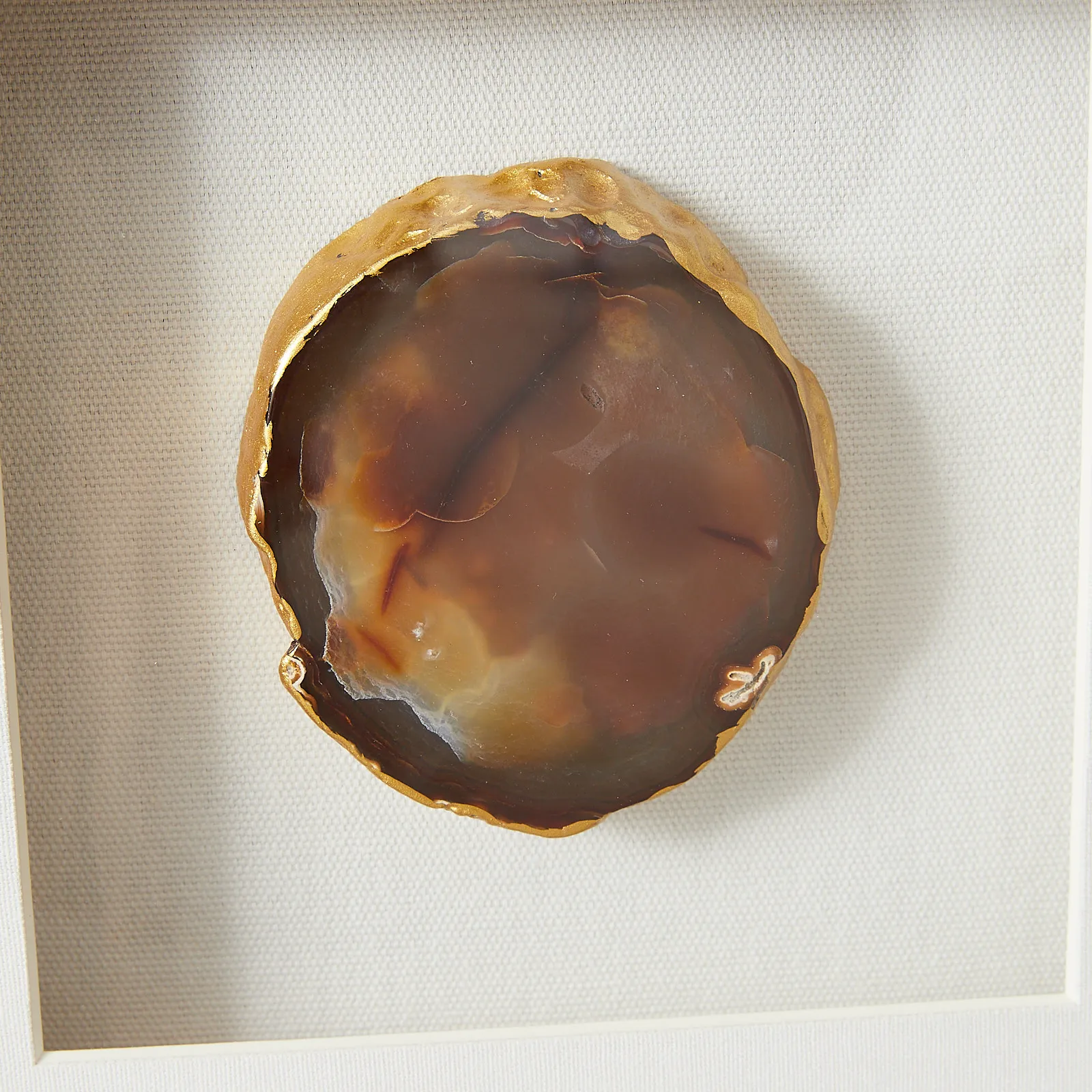 Indigo Agate Shadow Box With Black Frame