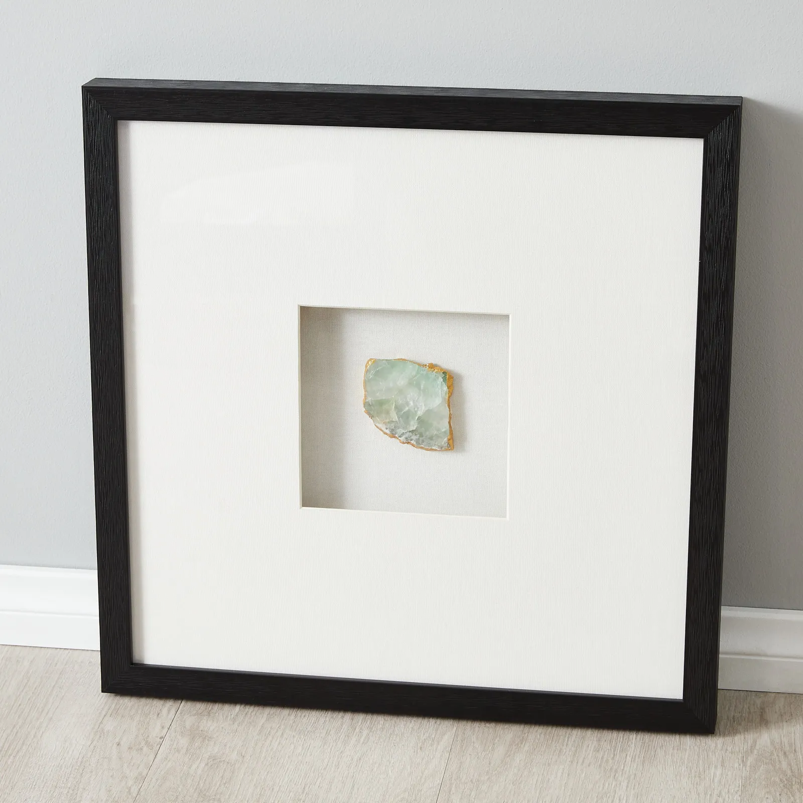 Blue Storm Stone Shadow Box With Black Frame | Koala Living