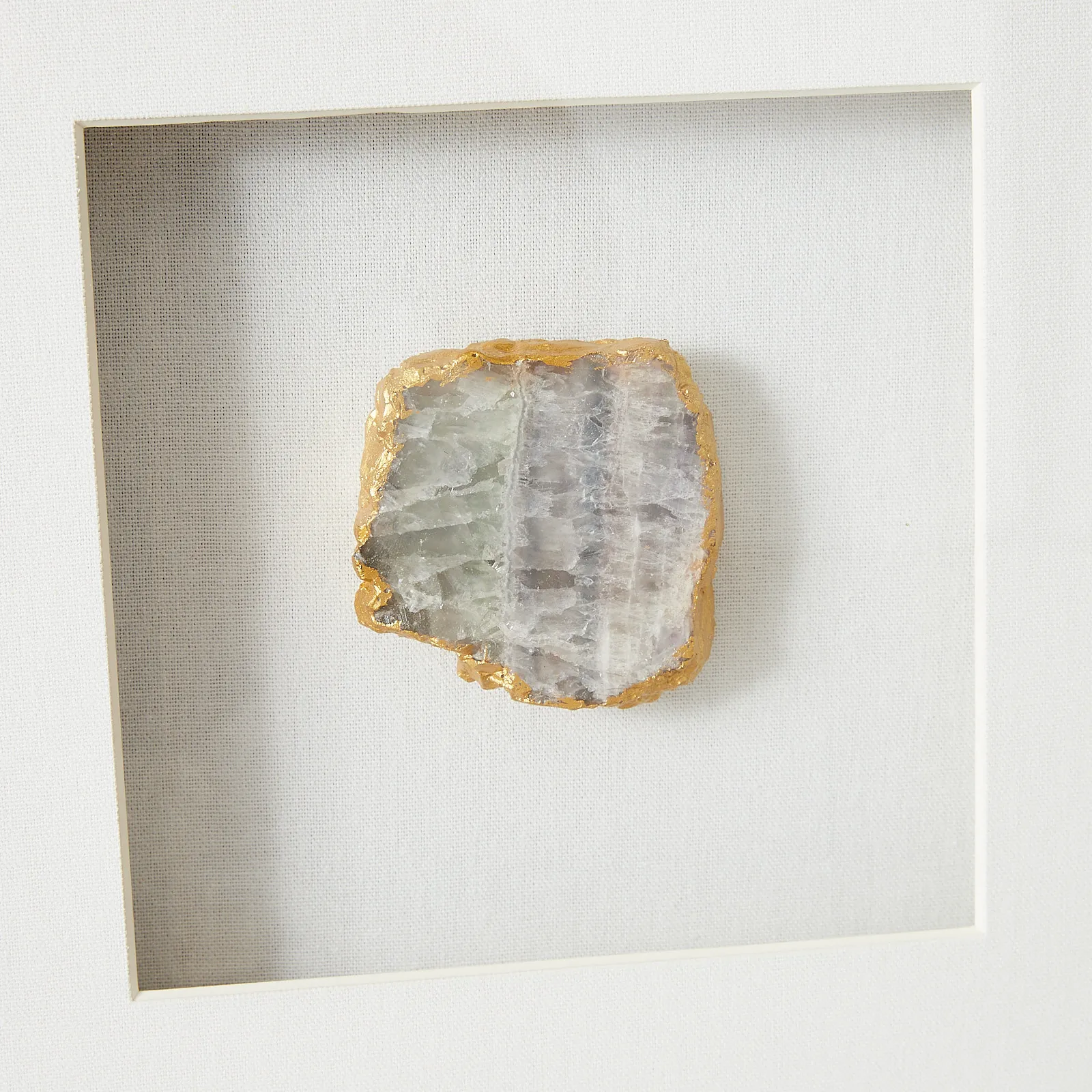Tri-coloured Agate Shadow Box With Gold Frame | Koala Living