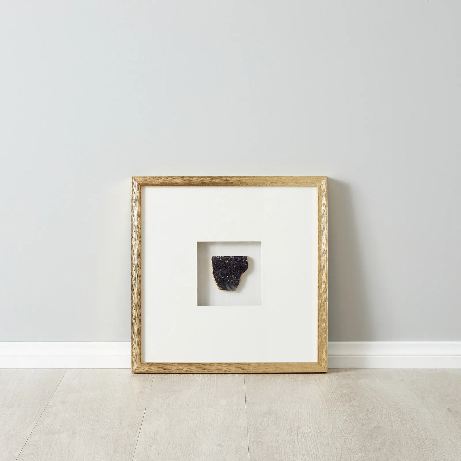 Purple Stone Shadow Box With Gold Frame