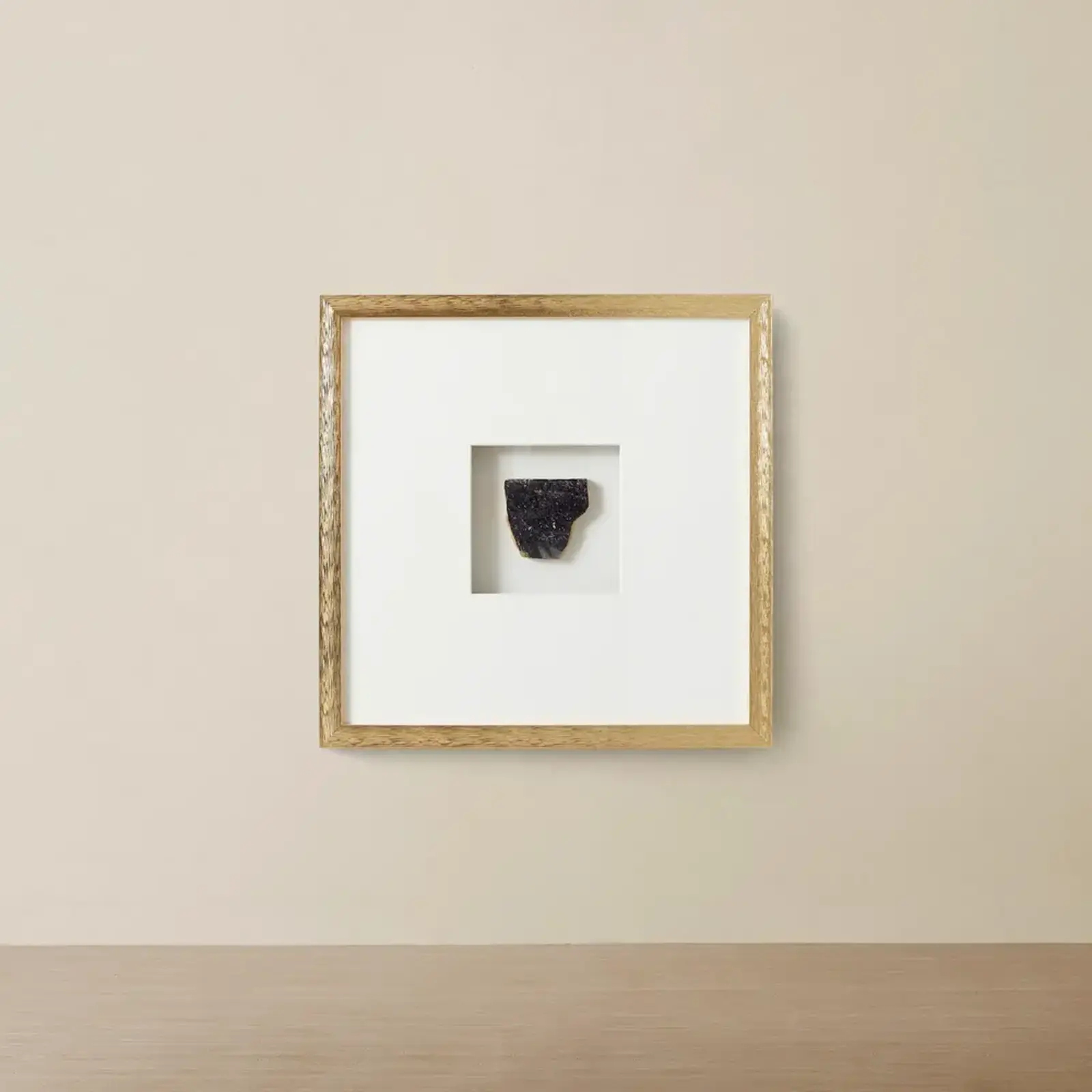 Purple Stone Shadow Box With Gold Frame