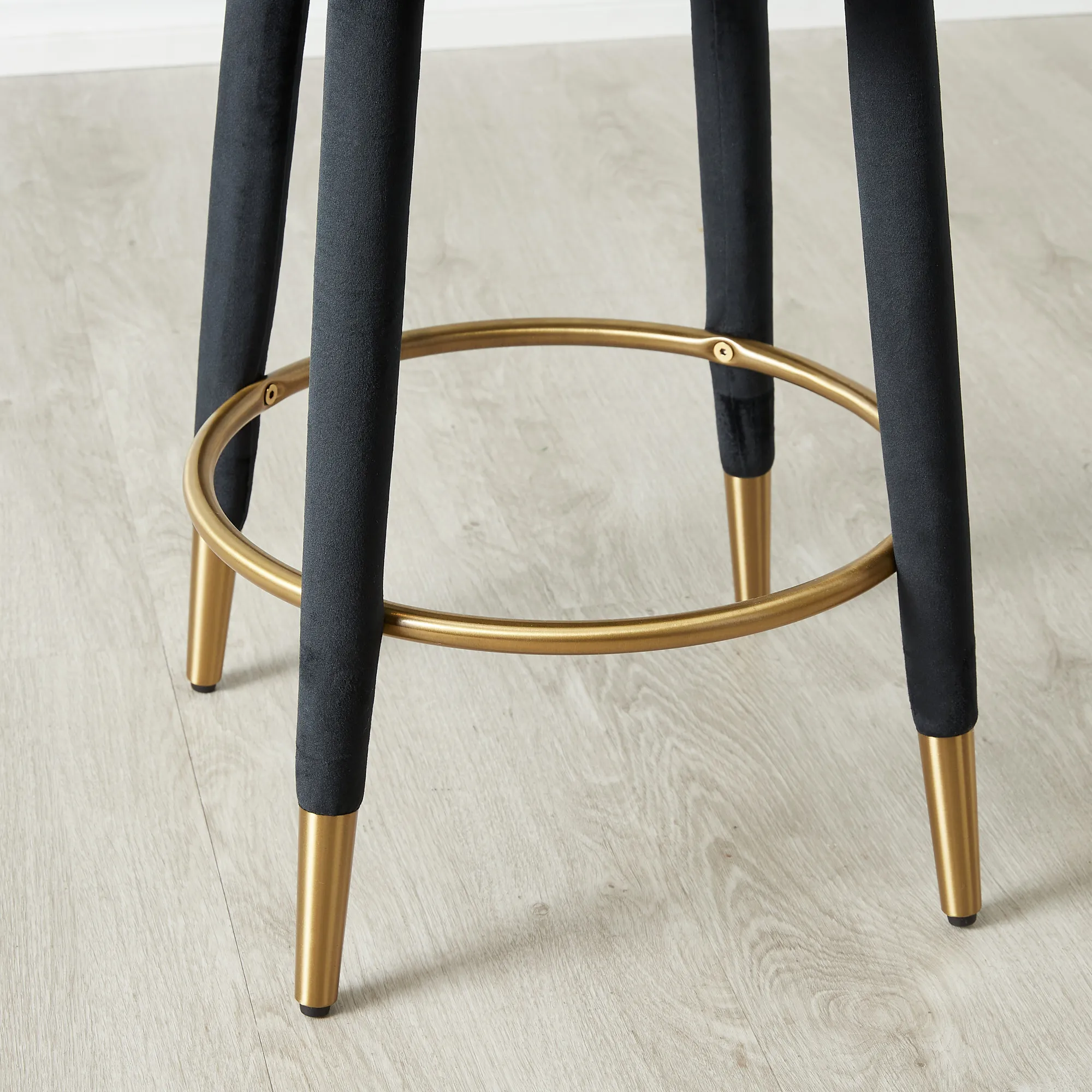 Sylvie Black Velvet 67cm Counter Stool | Koala Living
