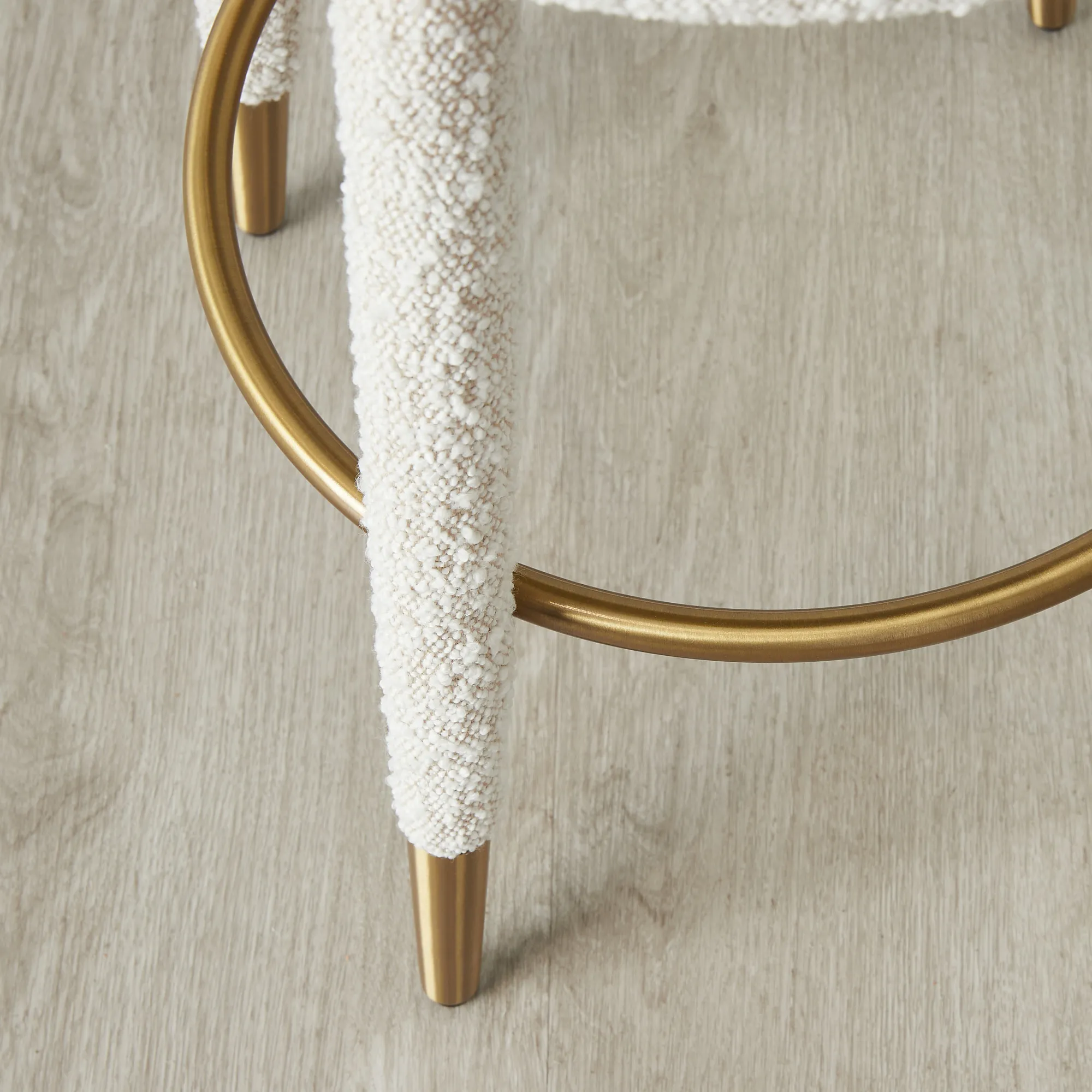 Sylvie White Boucle 67cm Counter Stool | Koala Living