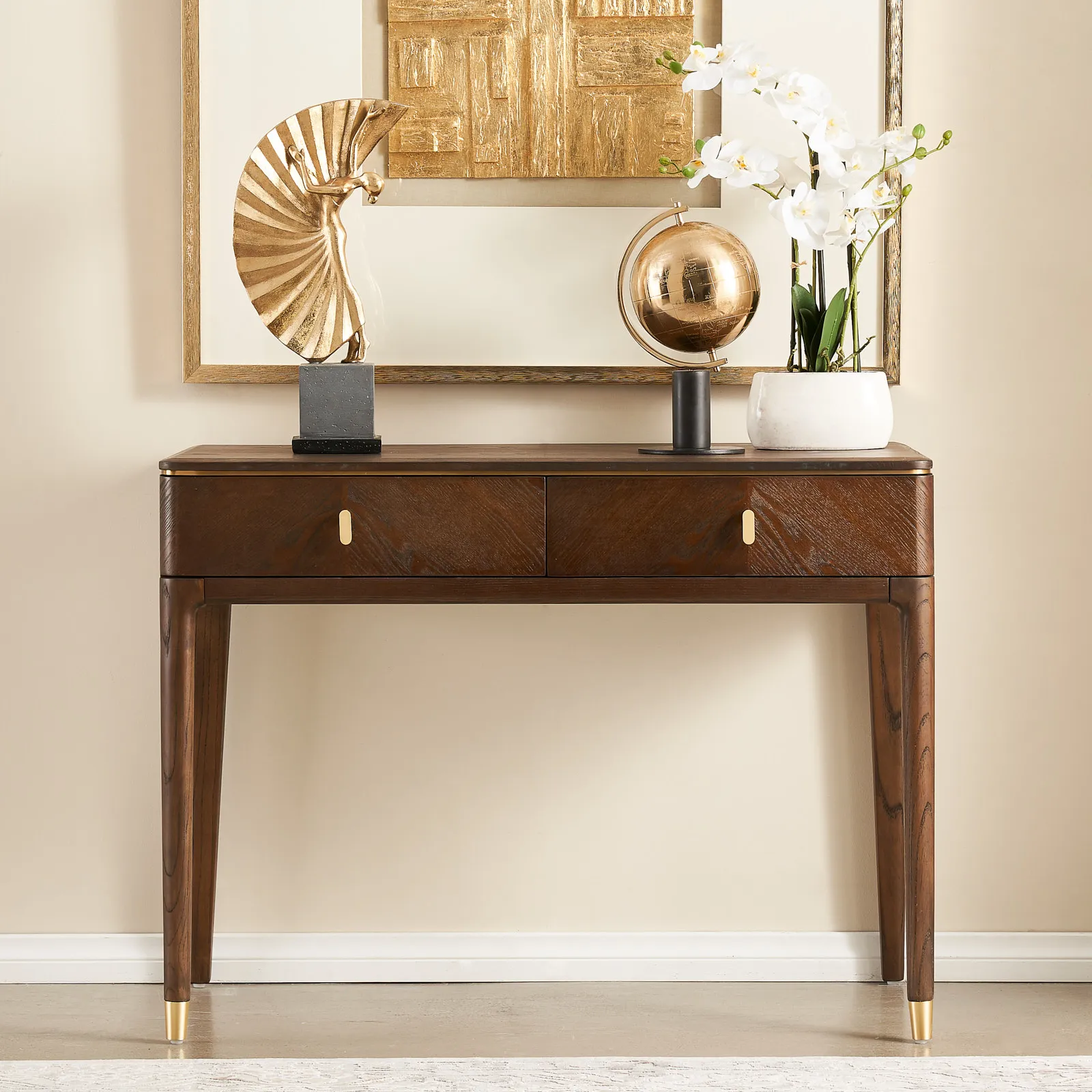 Beckham Brown Wooden Console Table