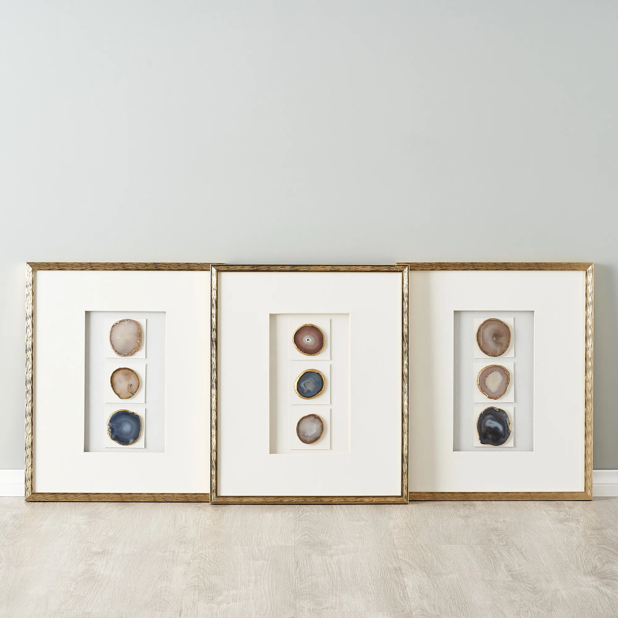 Bronte Agate Shadow Box With Golden Frame