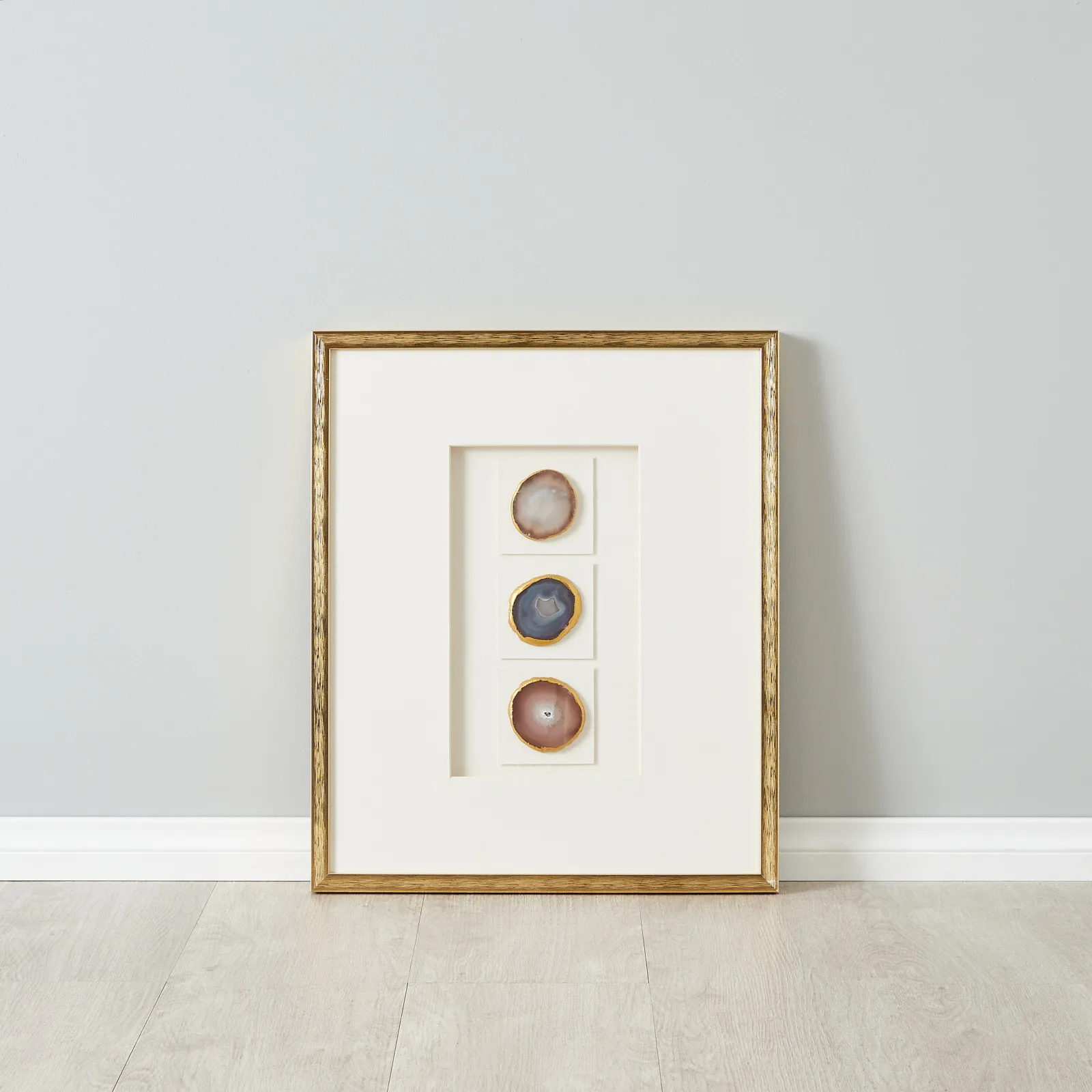 Bronte Agate Shadow Box With Golden Frame