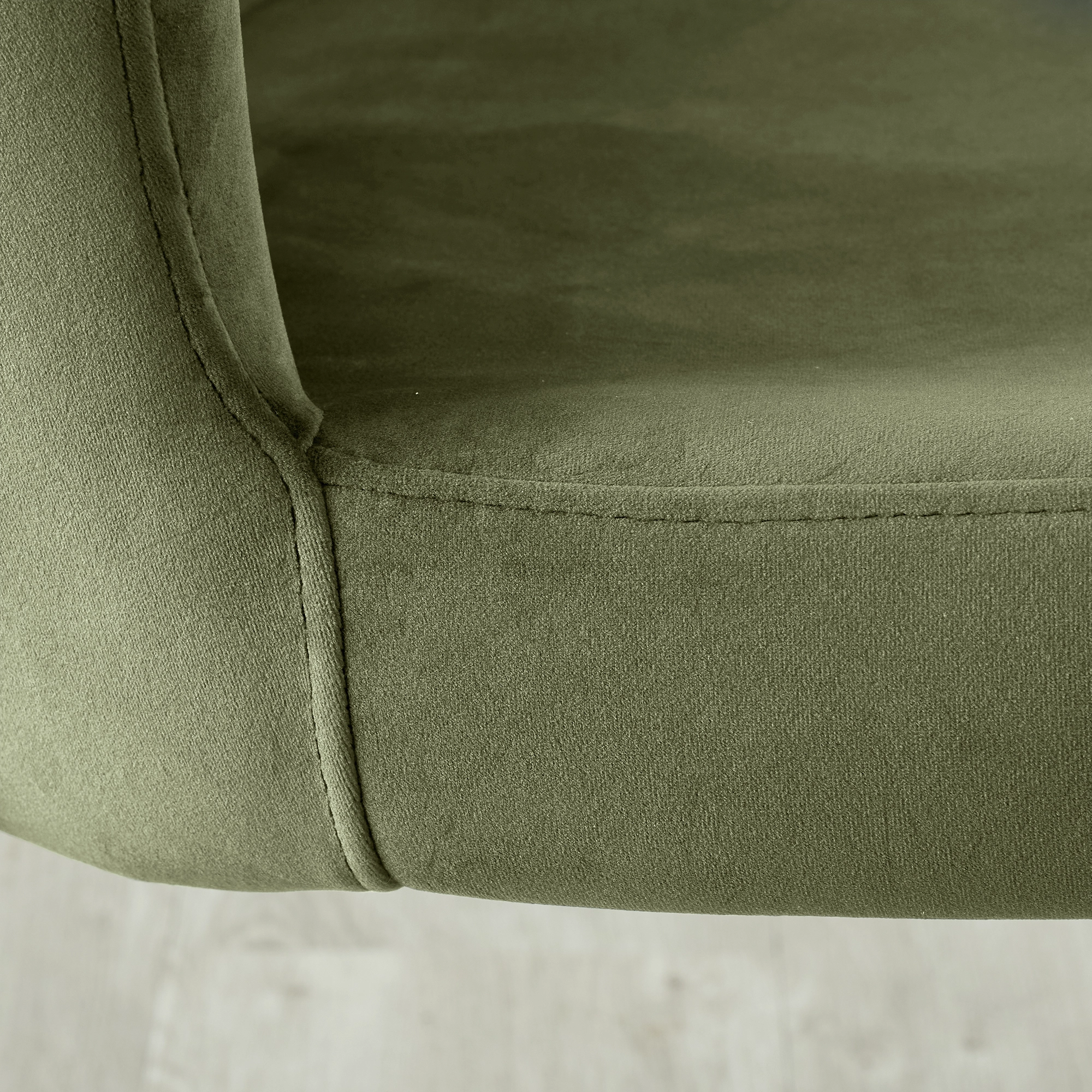 Hailey Olive Green Velvet 67 cm Counter Stool - Bronze Legs