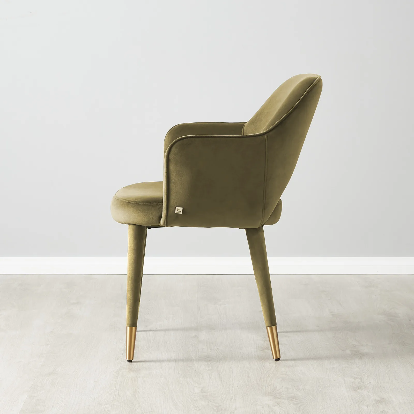 Adrianna Olive Green Velvet Dining Chair | Koala Living