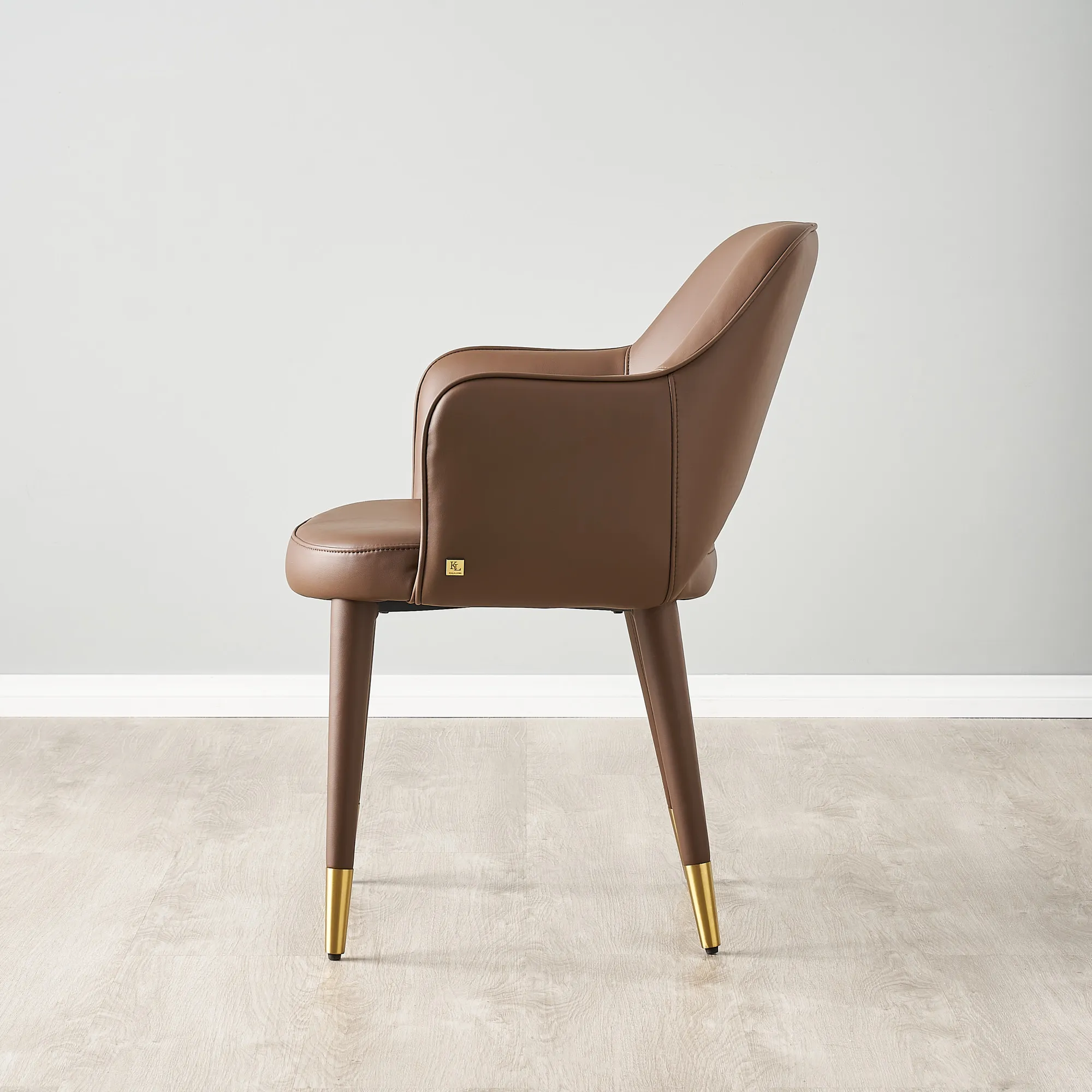 Adrianna Tuscan Brown Vegan Leather Dining Chair | Koala Living
