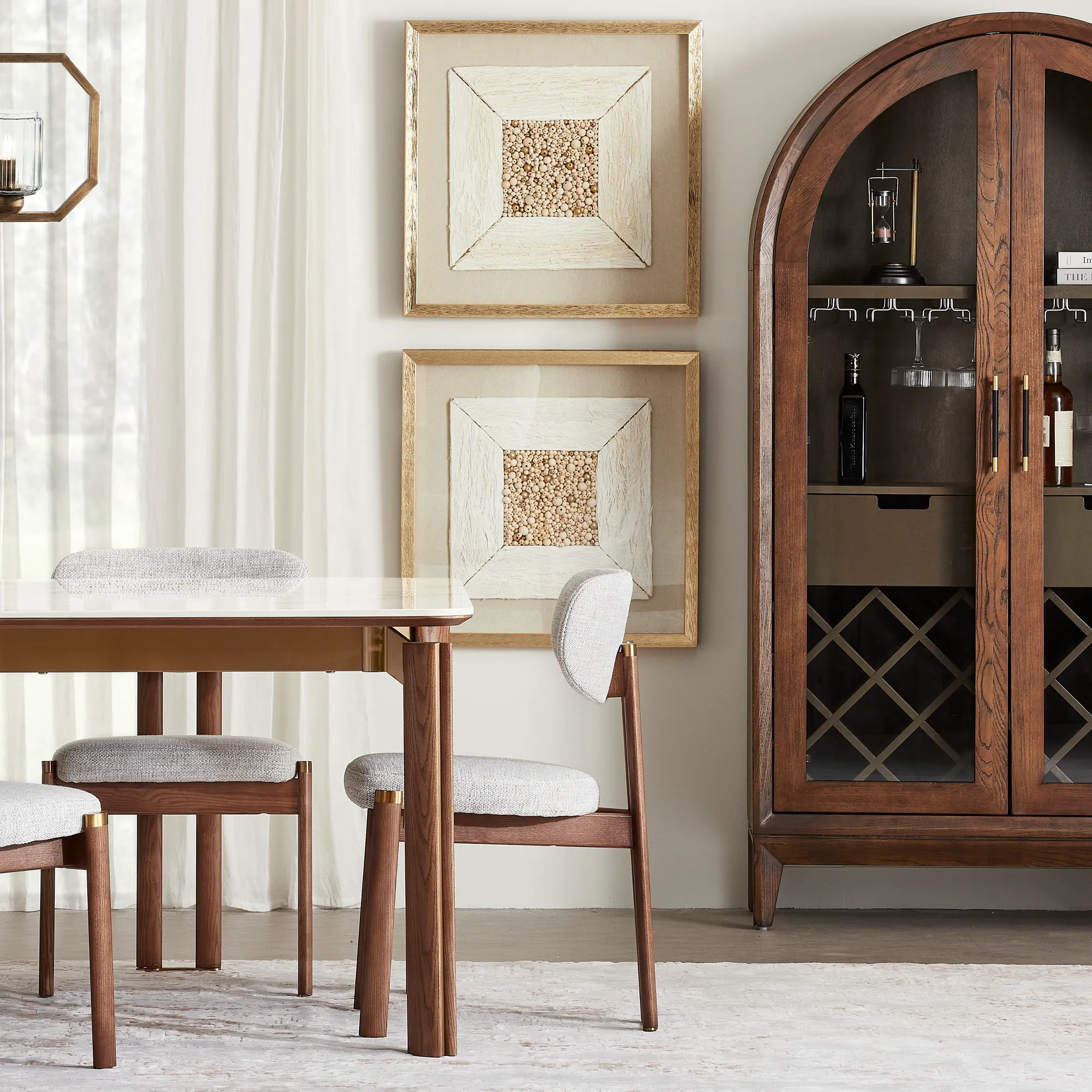 Closure Paper Pulp Shadow Box with Golden Frame | Koala Living