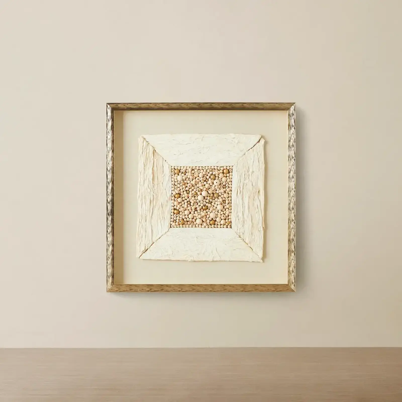 Closure Paper Pulp Shadow Box with Golden Frame | Koala Living