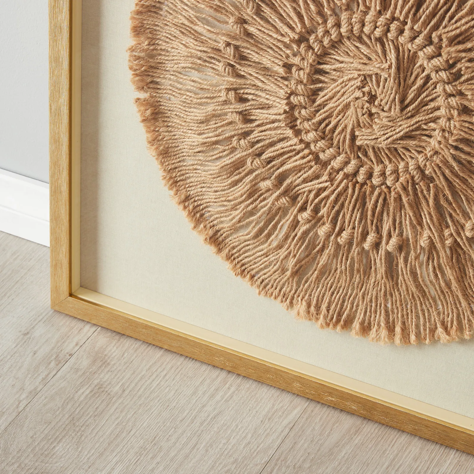 Cycles Hemp Rope Shadow Box with Golden Frame