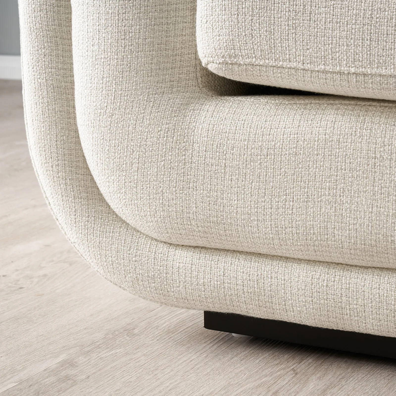 Clementine Chestnut White Woven 2-Seater Fabric Sofa | Koala Living