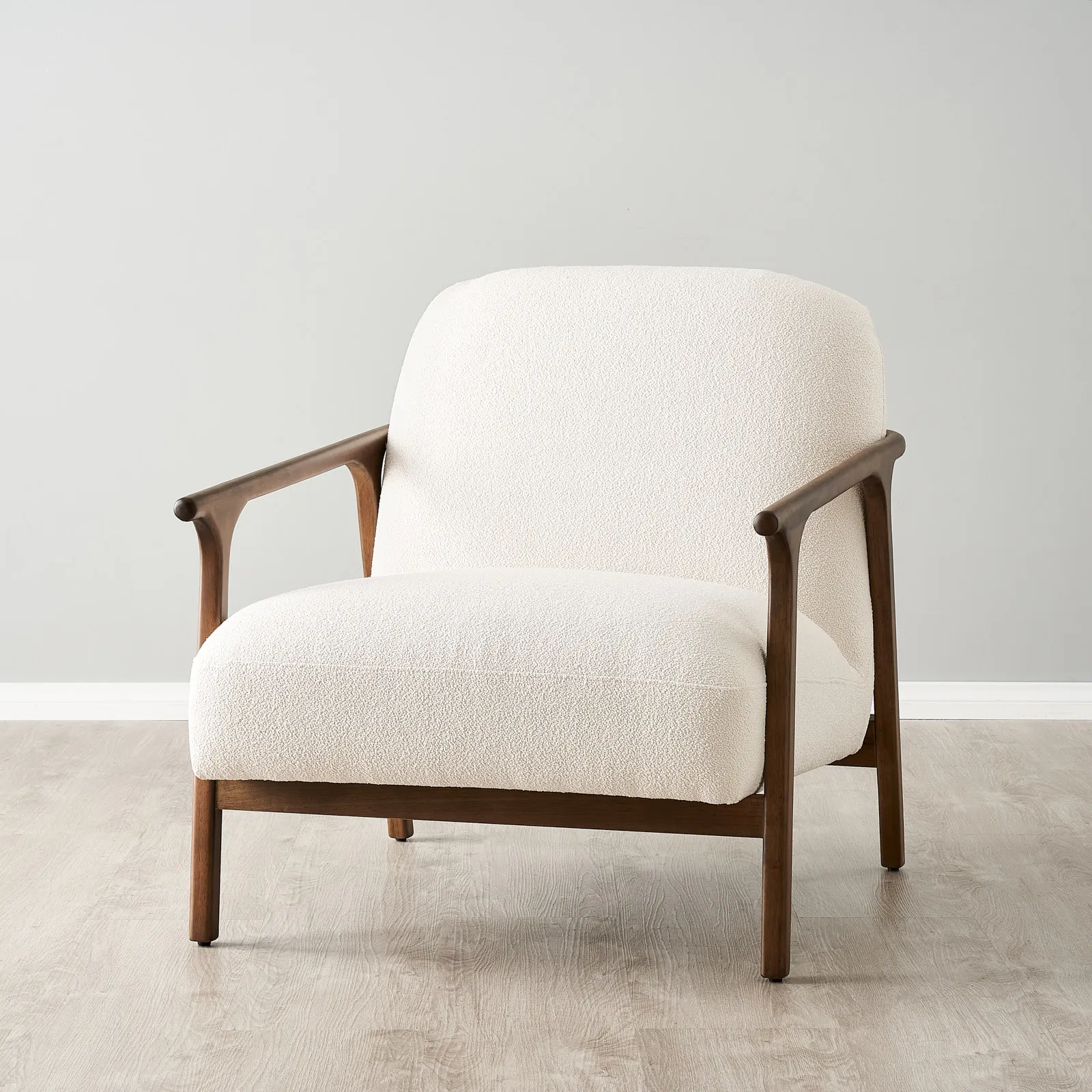 Delphine Chantilly White Fabric Occasional Chair