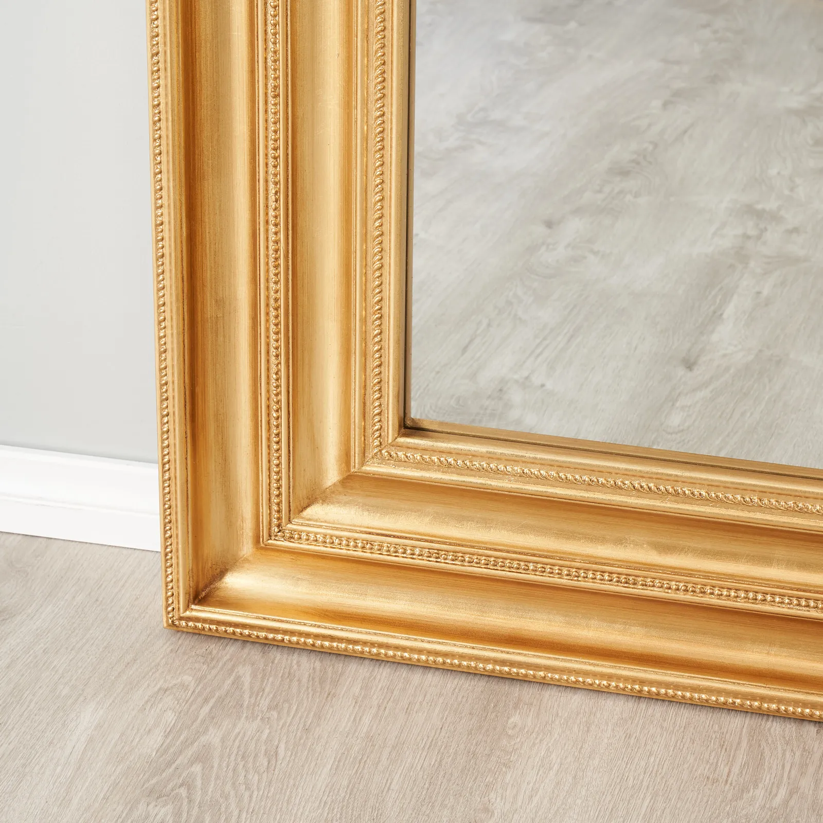 Calliope Antique Gold Square Wooden Mirror | Koala Living