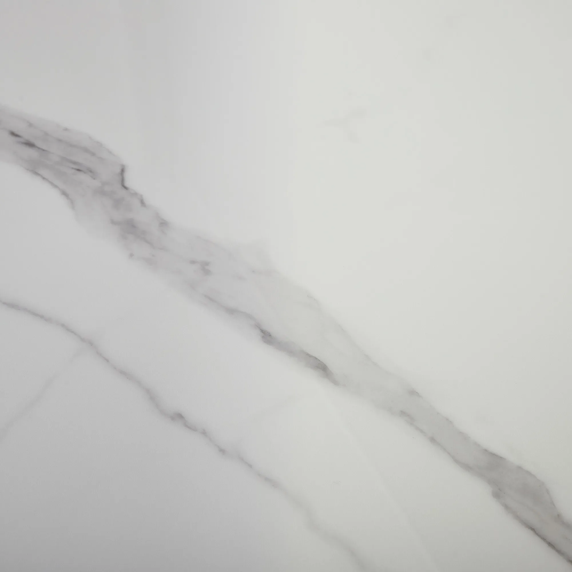 Archie White Sintered Stone Rectangular Dining Table - Matte Black Legs ...