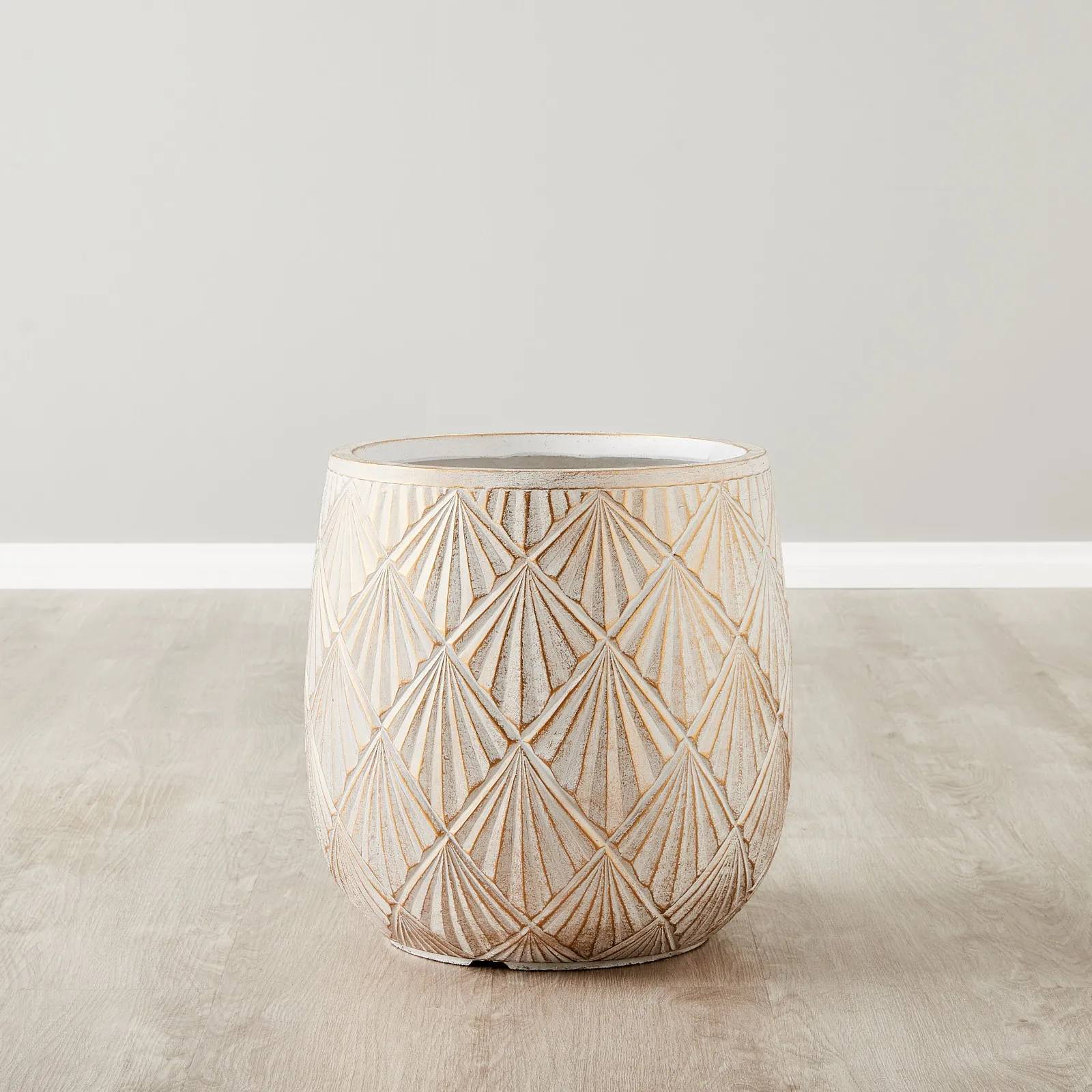 Zariah White Fibre Clay Planter - Set of 2 | Koala Living