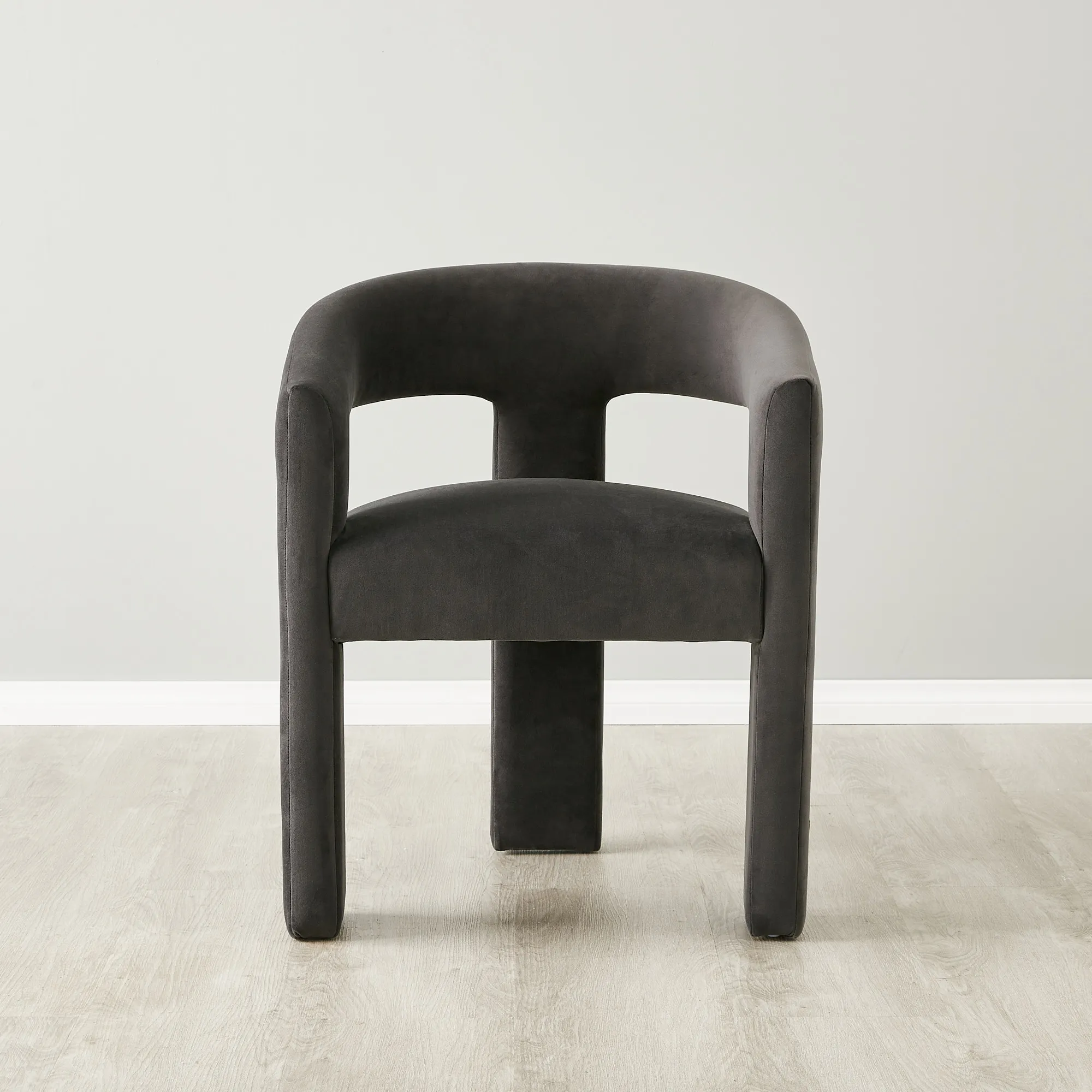 Sabrina II Charcoal Velvet Dining Chair