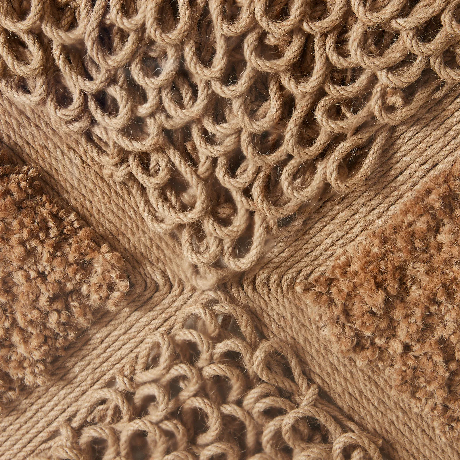 Insurgent Hemp Rope Shadow Box with Light Brown Frame