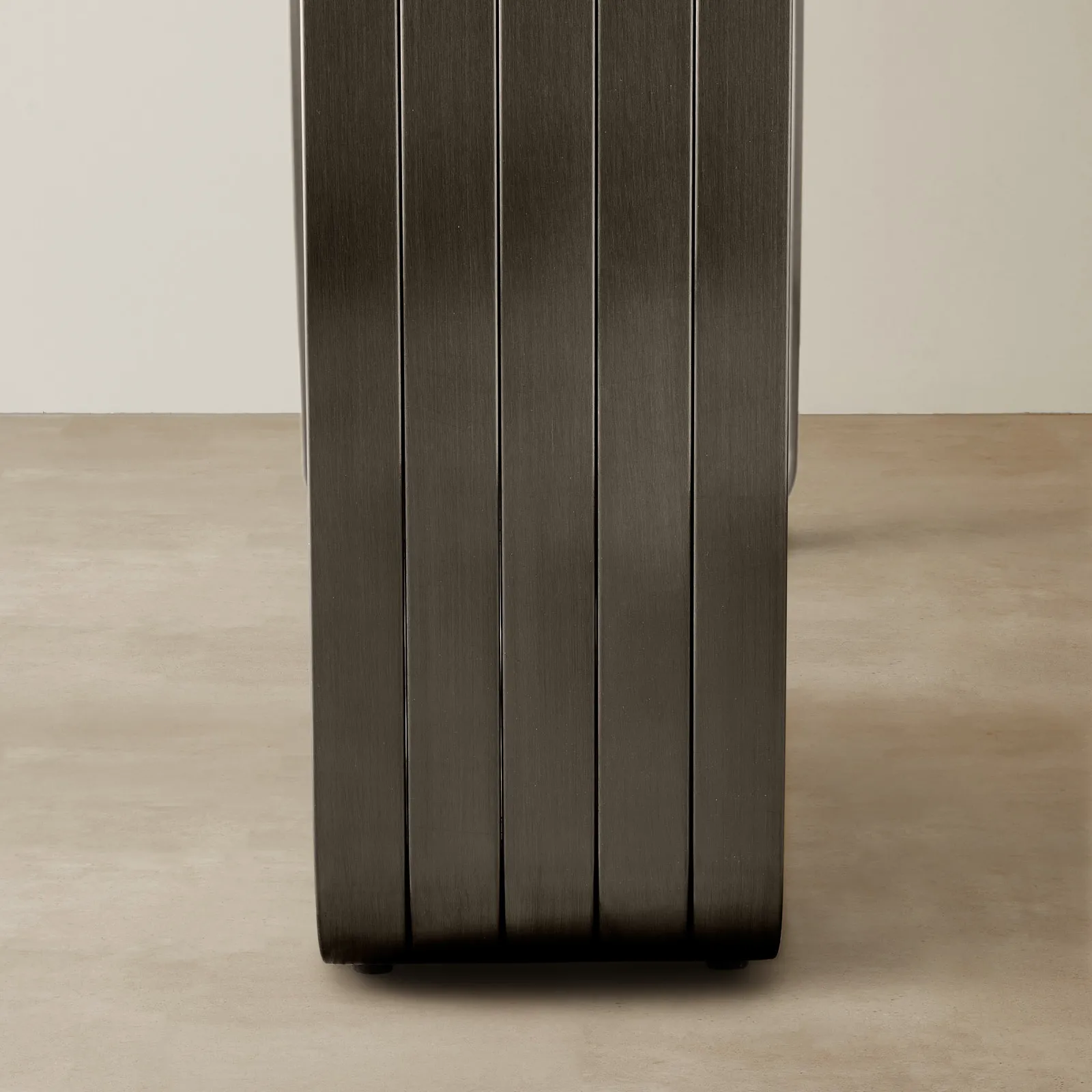 Marbella Cold Calacatta White Sintered Stone Console Table - Black ...