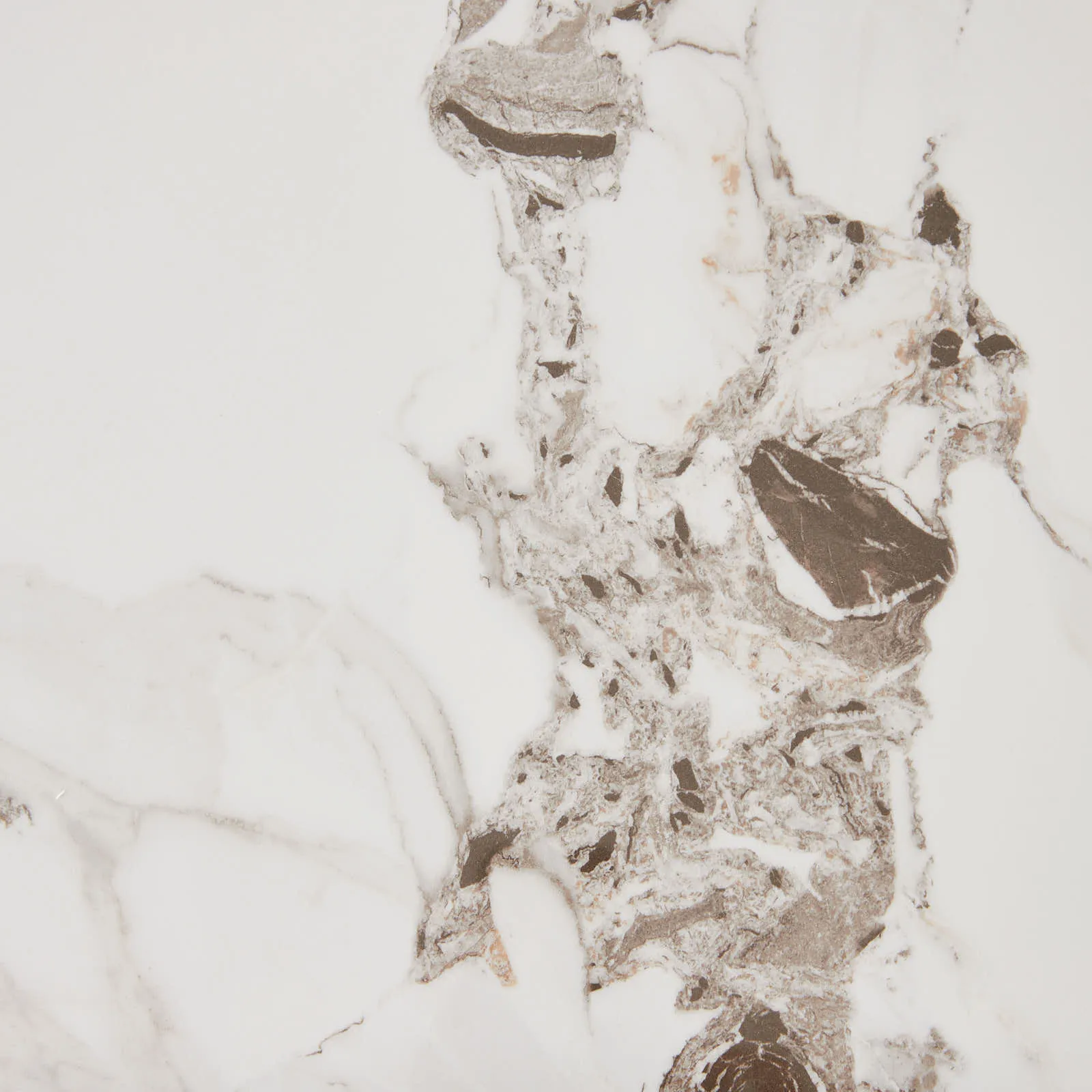 Marbella Cold Calacatta White Sintered Stone Console Table - Black ...