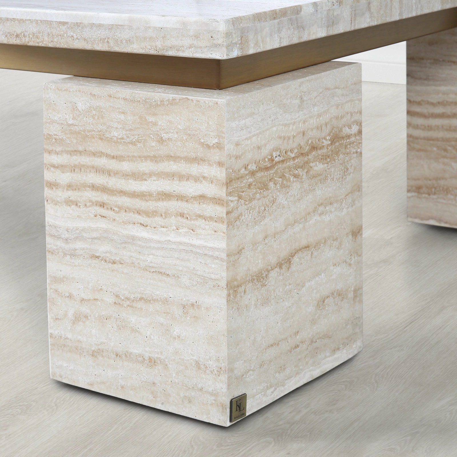Monolith Natural Cream Travertine Coffee Table