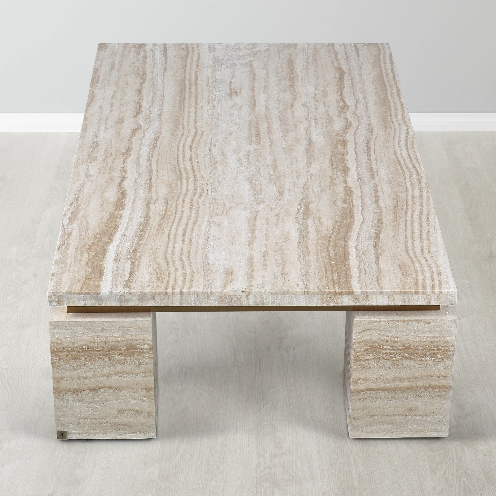 Monolith Natural Cream Travertine Coffee Table