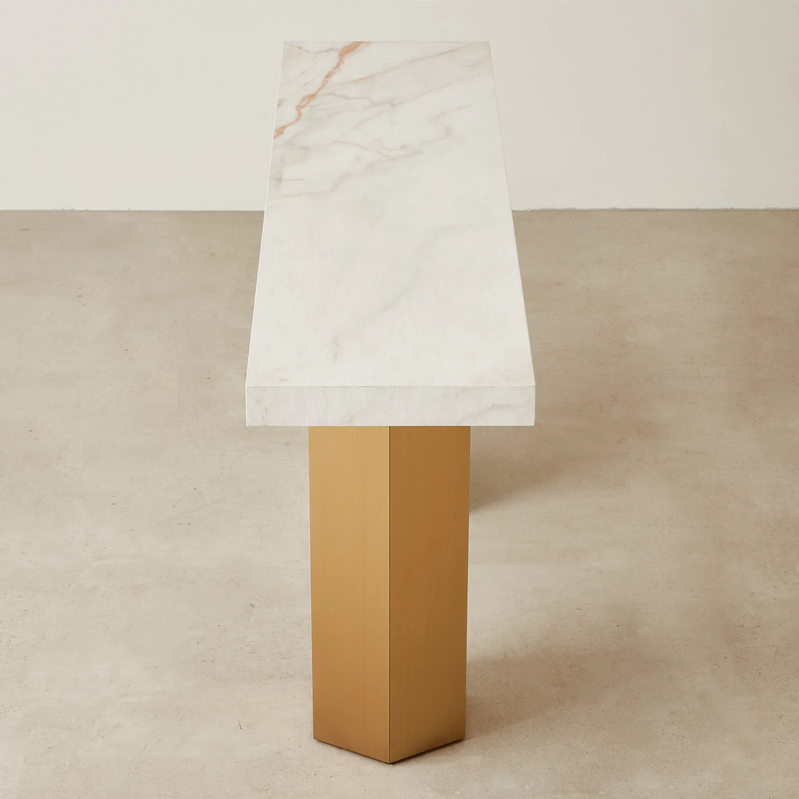 Thames Calacatta Oro - White Sintered Stone Console Table