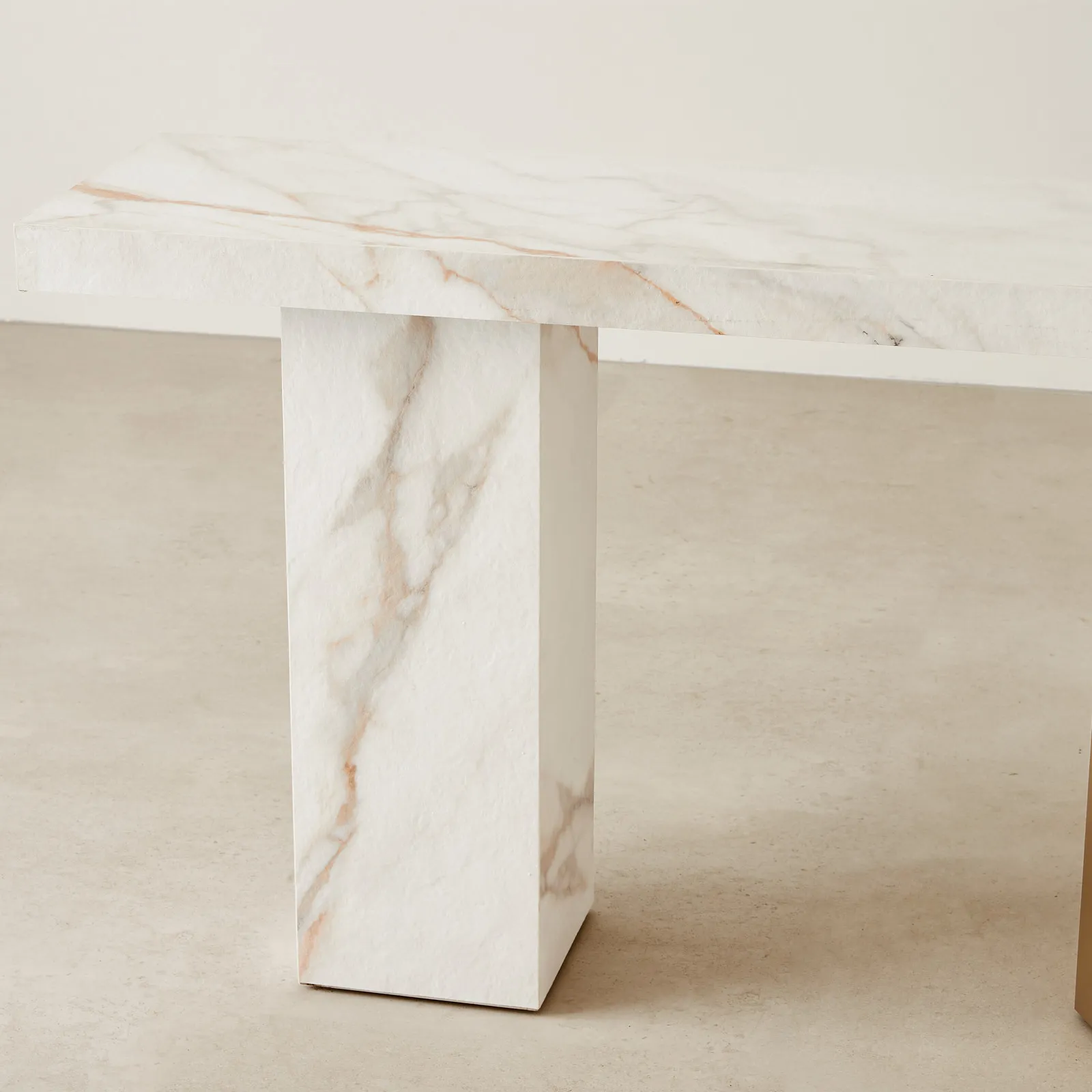 Thames Calacatta Oro - White Sintered Stone Console Table