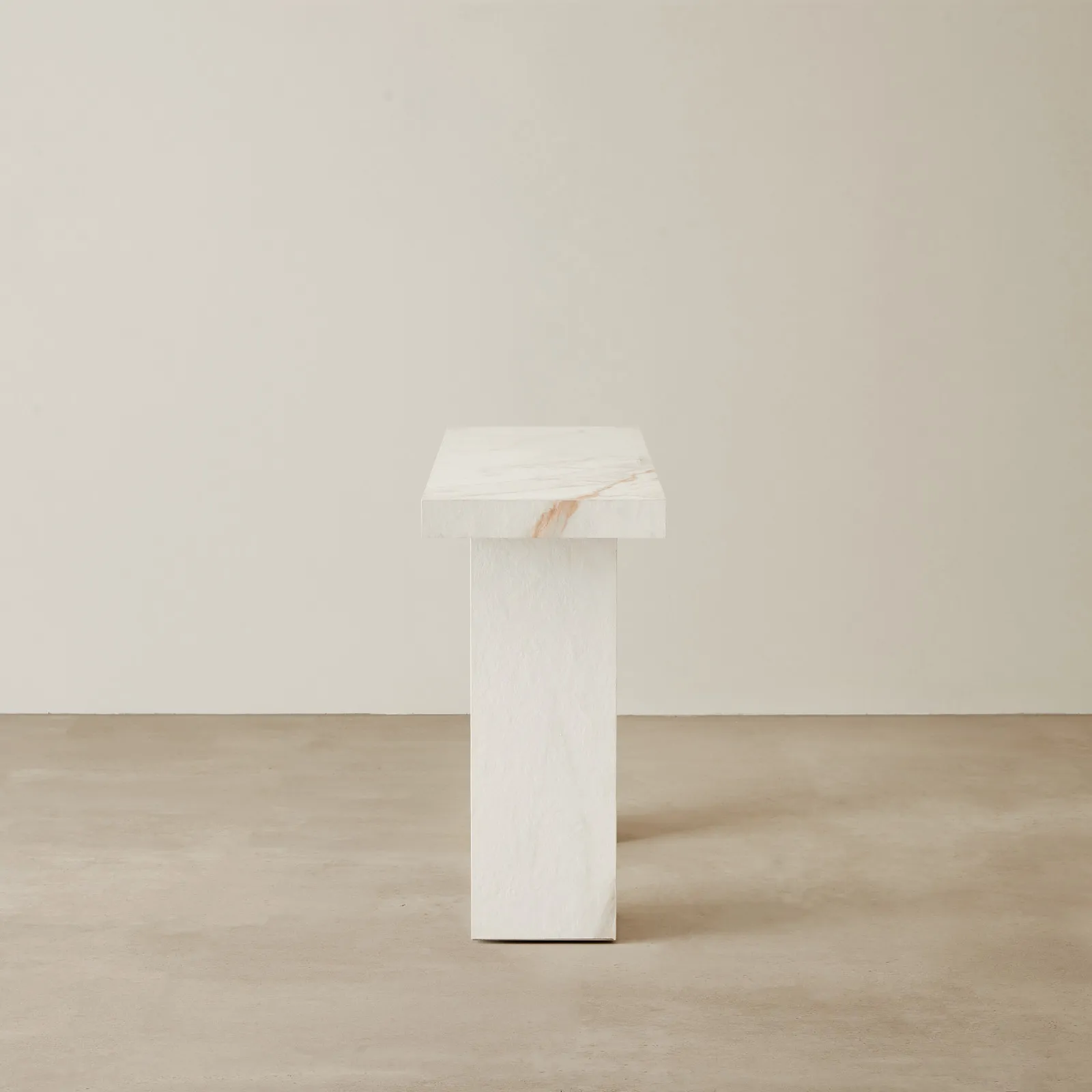 Thames Calacatta Oro - White Sintered Stone Console Table