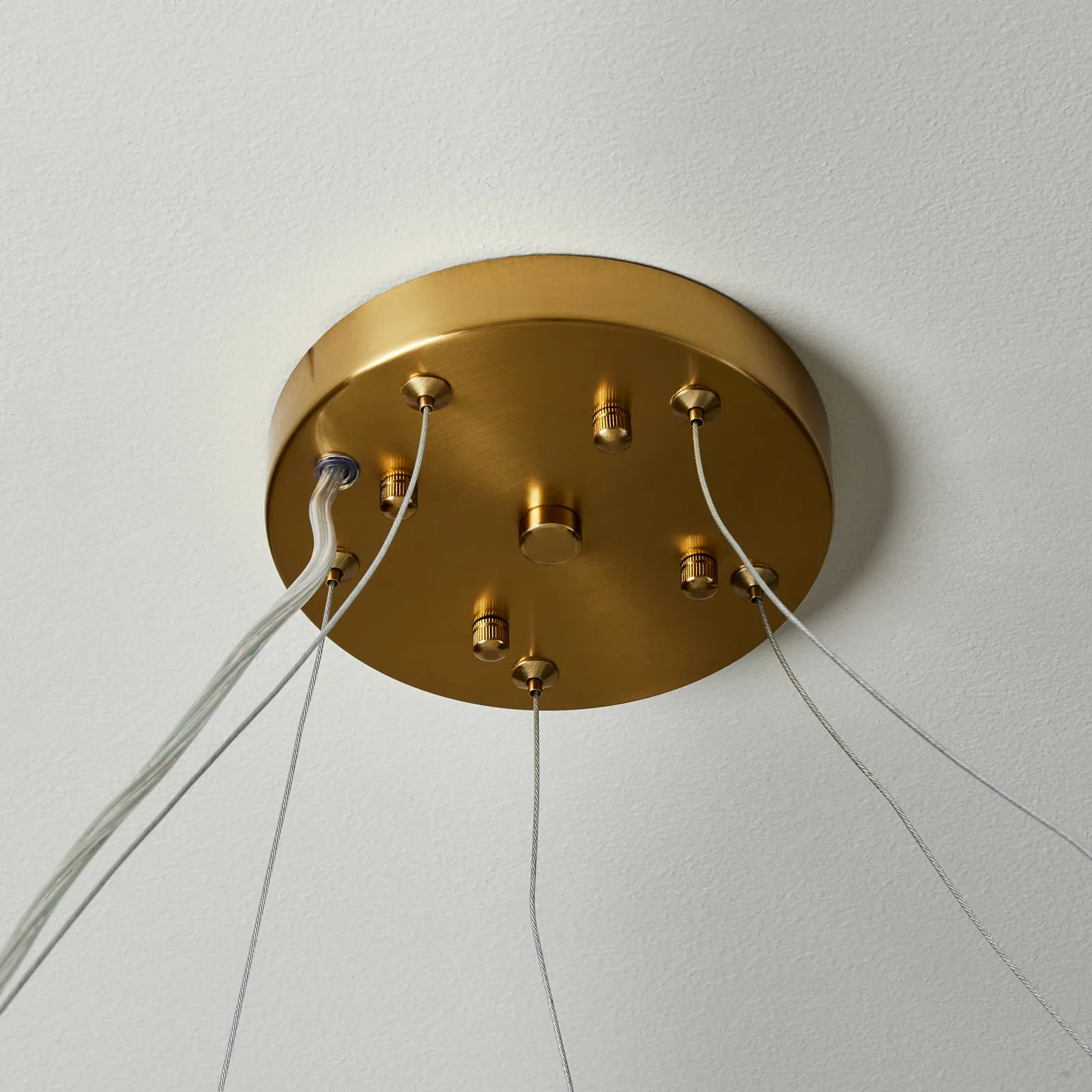 Minda Brushed Gold Glass Chandelier | Koala Living