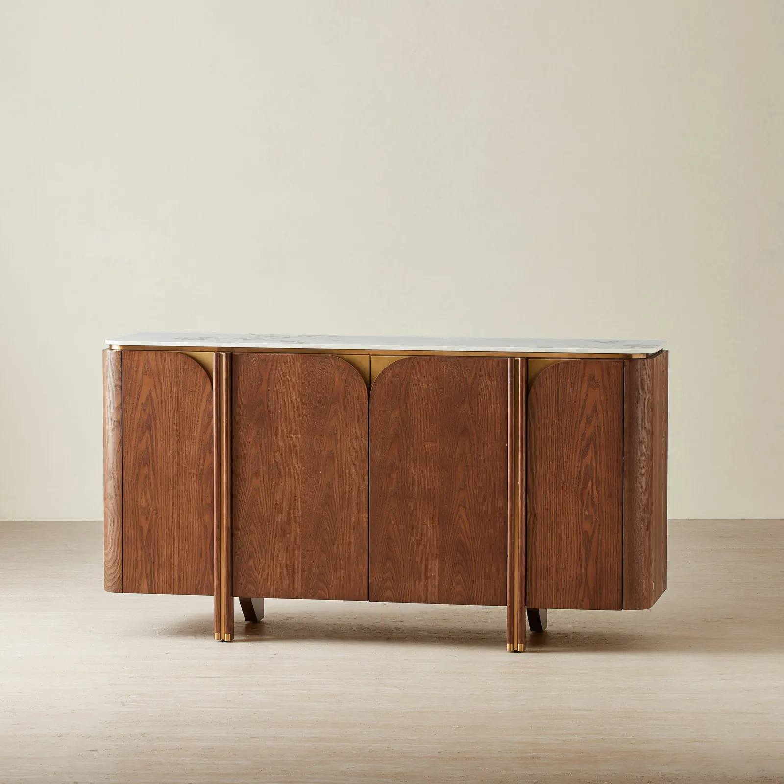 Portobello Toffee Brown Ash Veneer Sideboard - Pandora Brown Sintered ...
