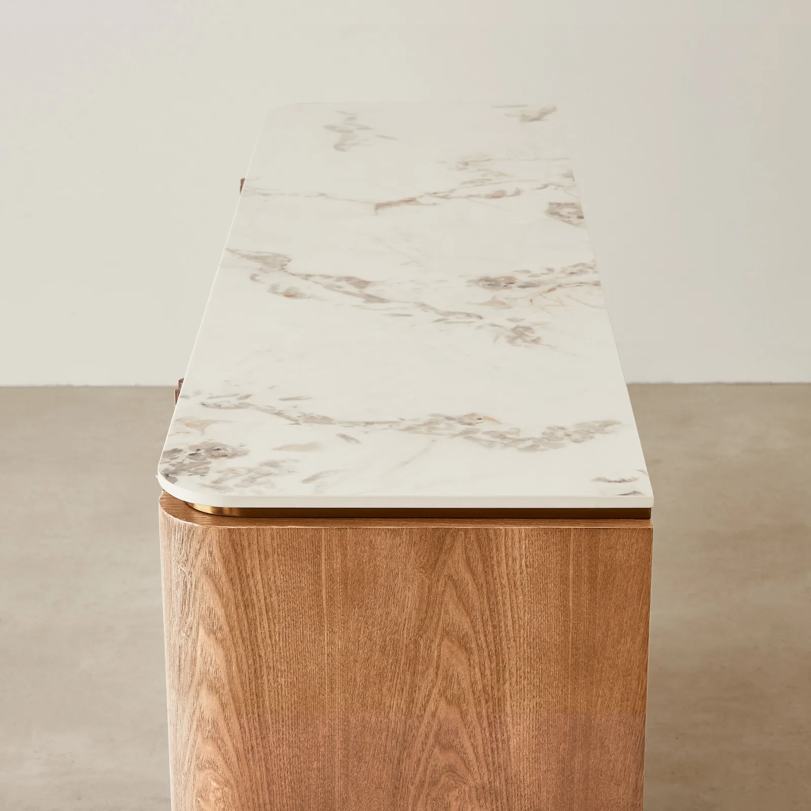 Portobello Light Brown Ash Veneer Sideboard - Pandora Brown Sintered ...