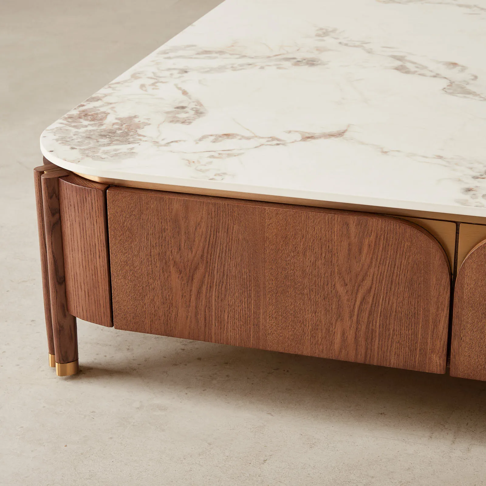 Portobello Toffee Brown Ash Veneer Coffee Table - Pandora Brown ...