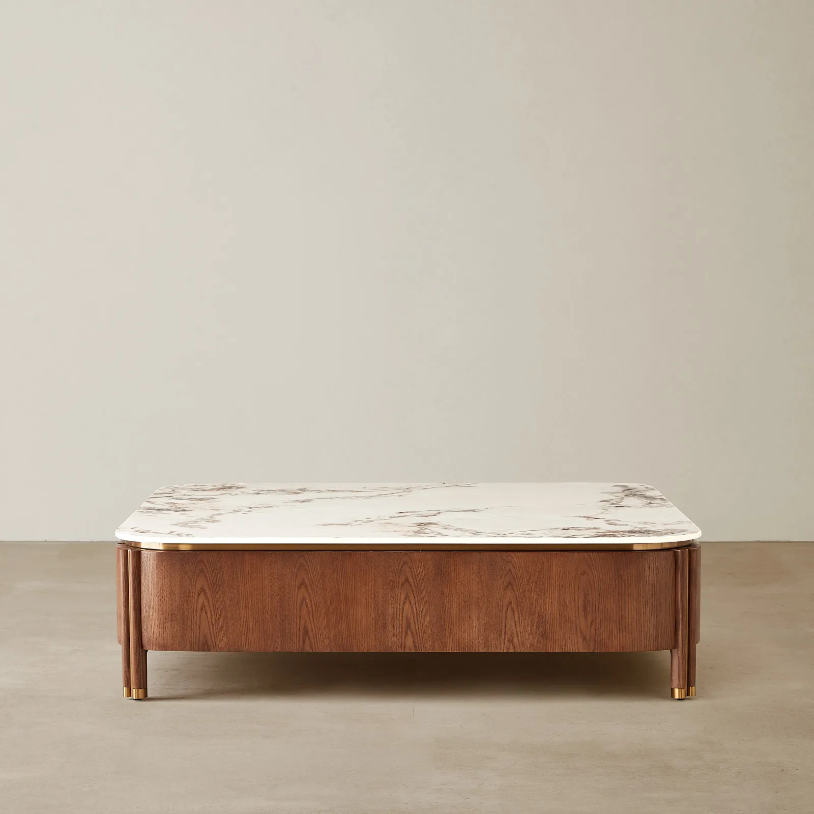 Portobello Toffee Brown Ash Veneer Coffee Table - Pandora Brown ...