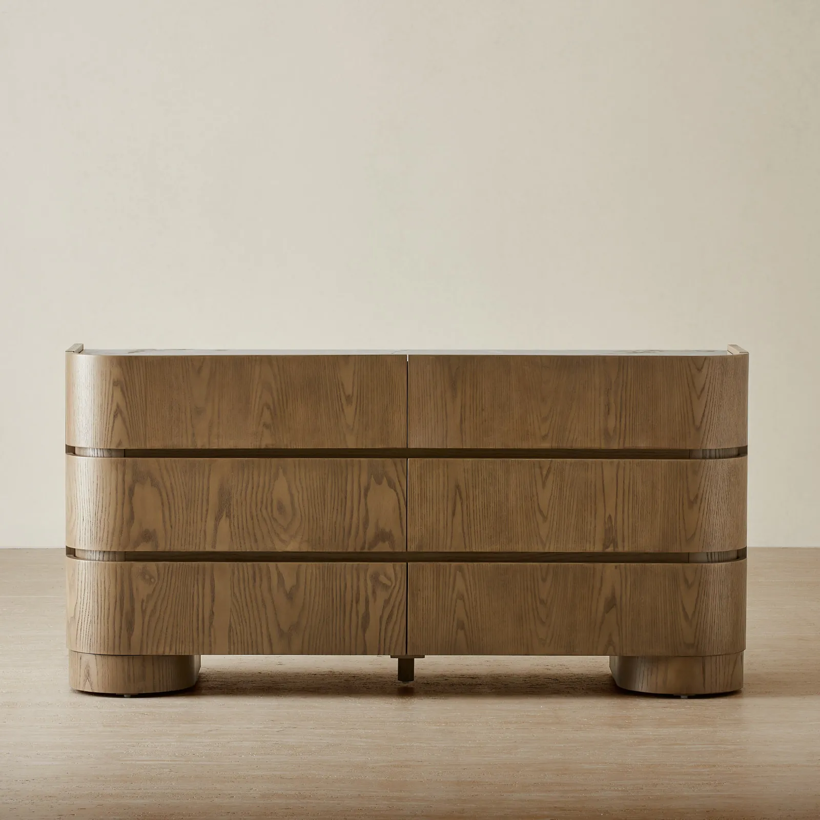 Terzetto Pandora Brown Sintered Stone 6-Drawer Dresser - Medium Brown ...