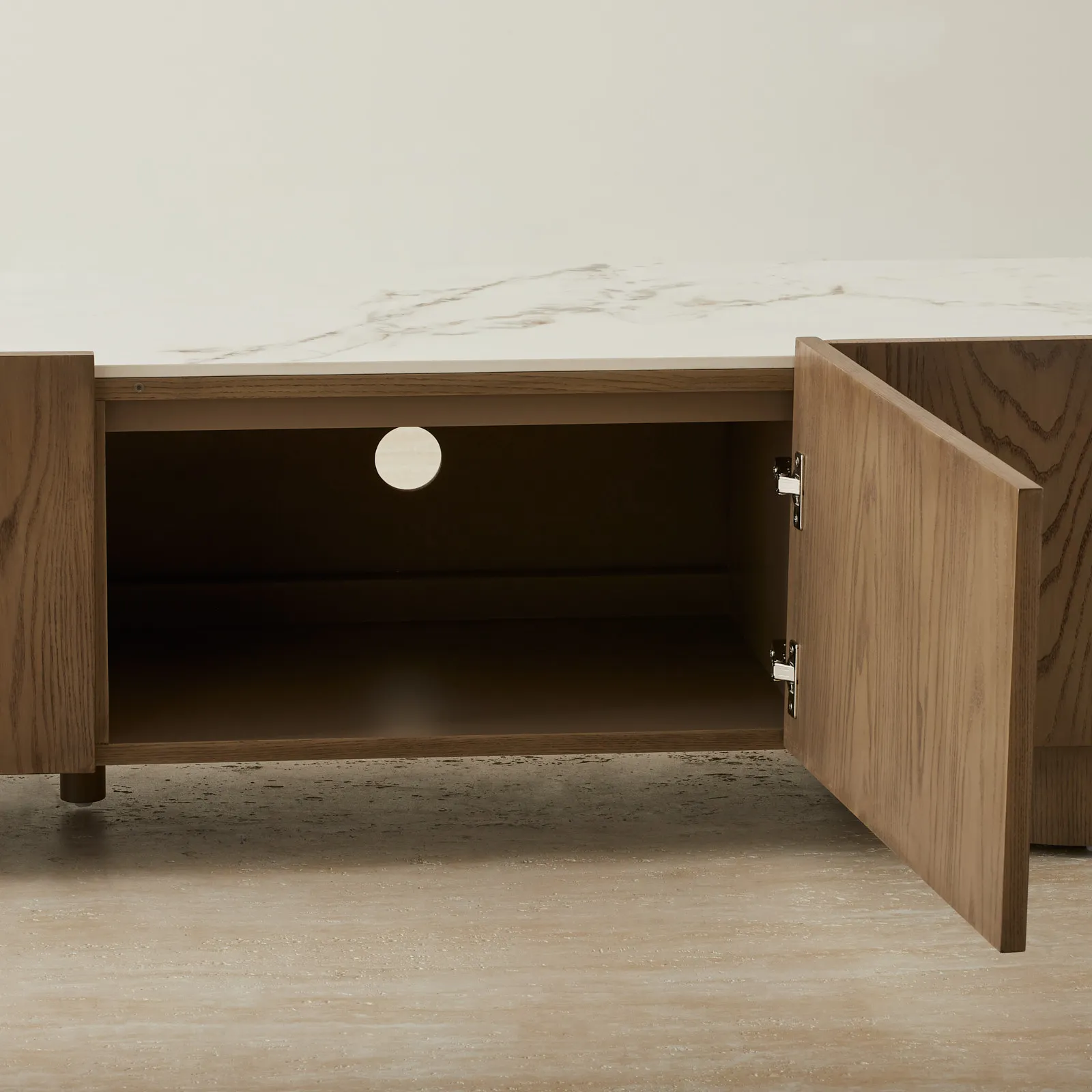 Terzetto Pandora Brown Sintered Stone Entertainment Unit - Medium Brown ...