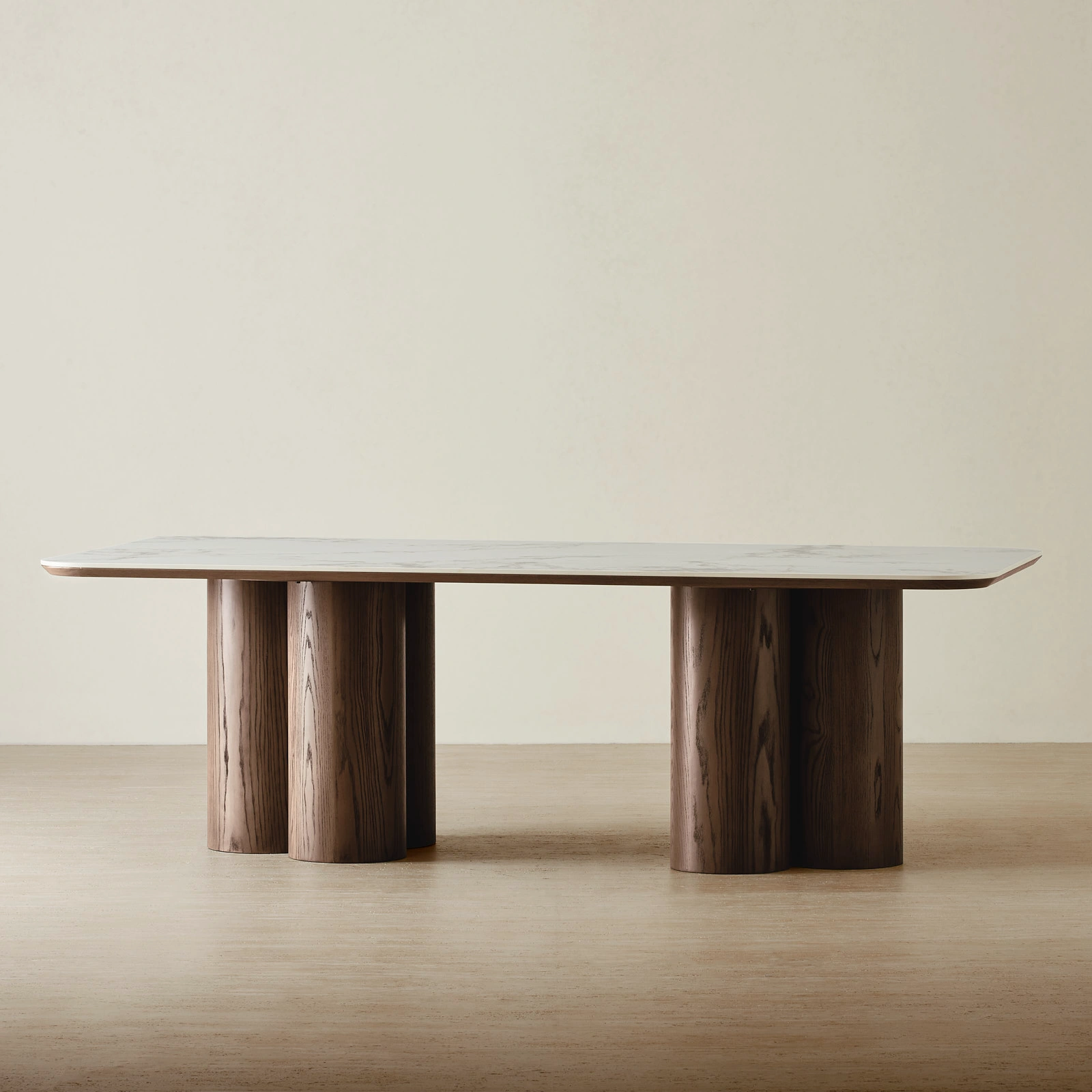 Terzetto Pandora Brown Sintered Stone Rectangular Dining Table - Dark ...