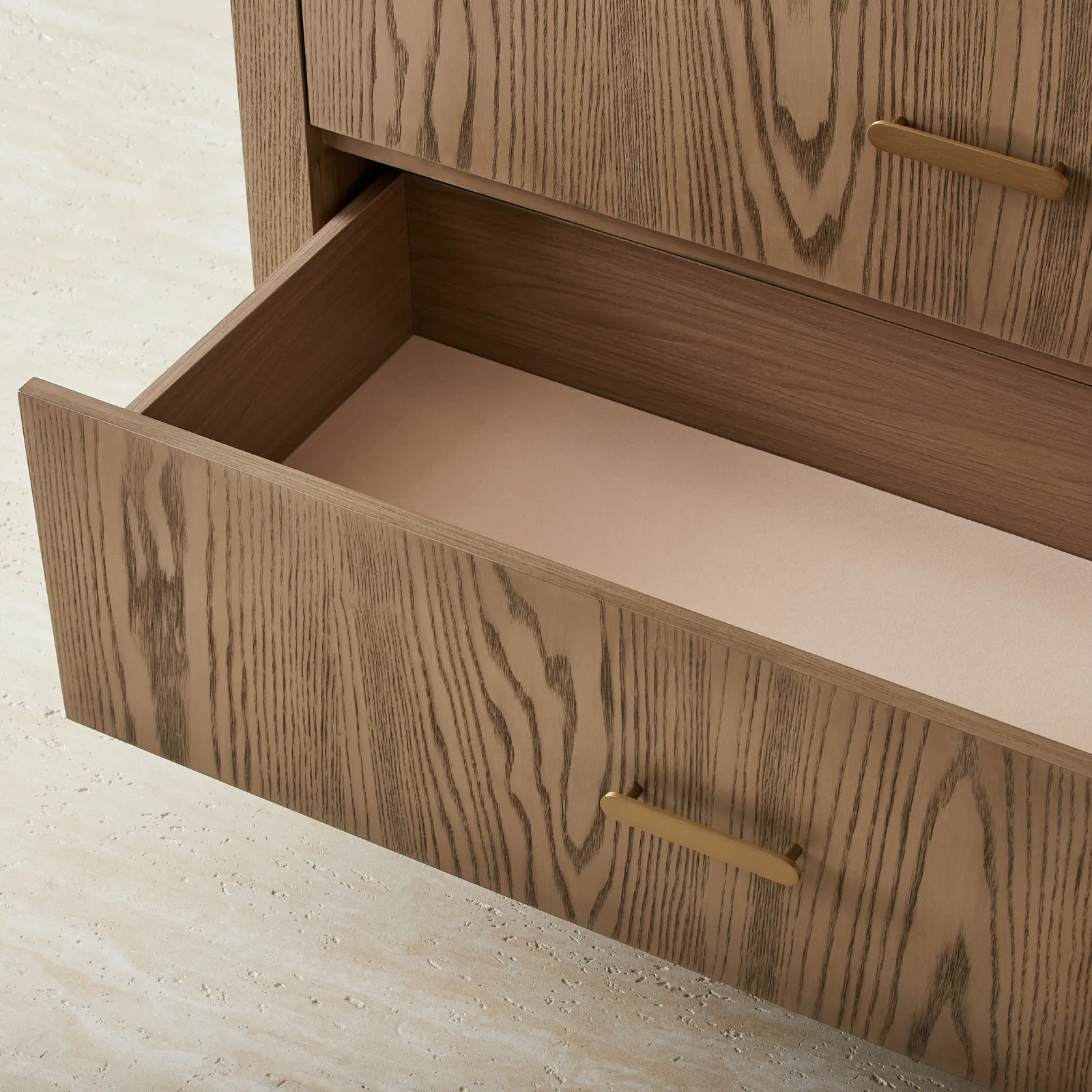 Portofino Medium Brown Display Cabinet