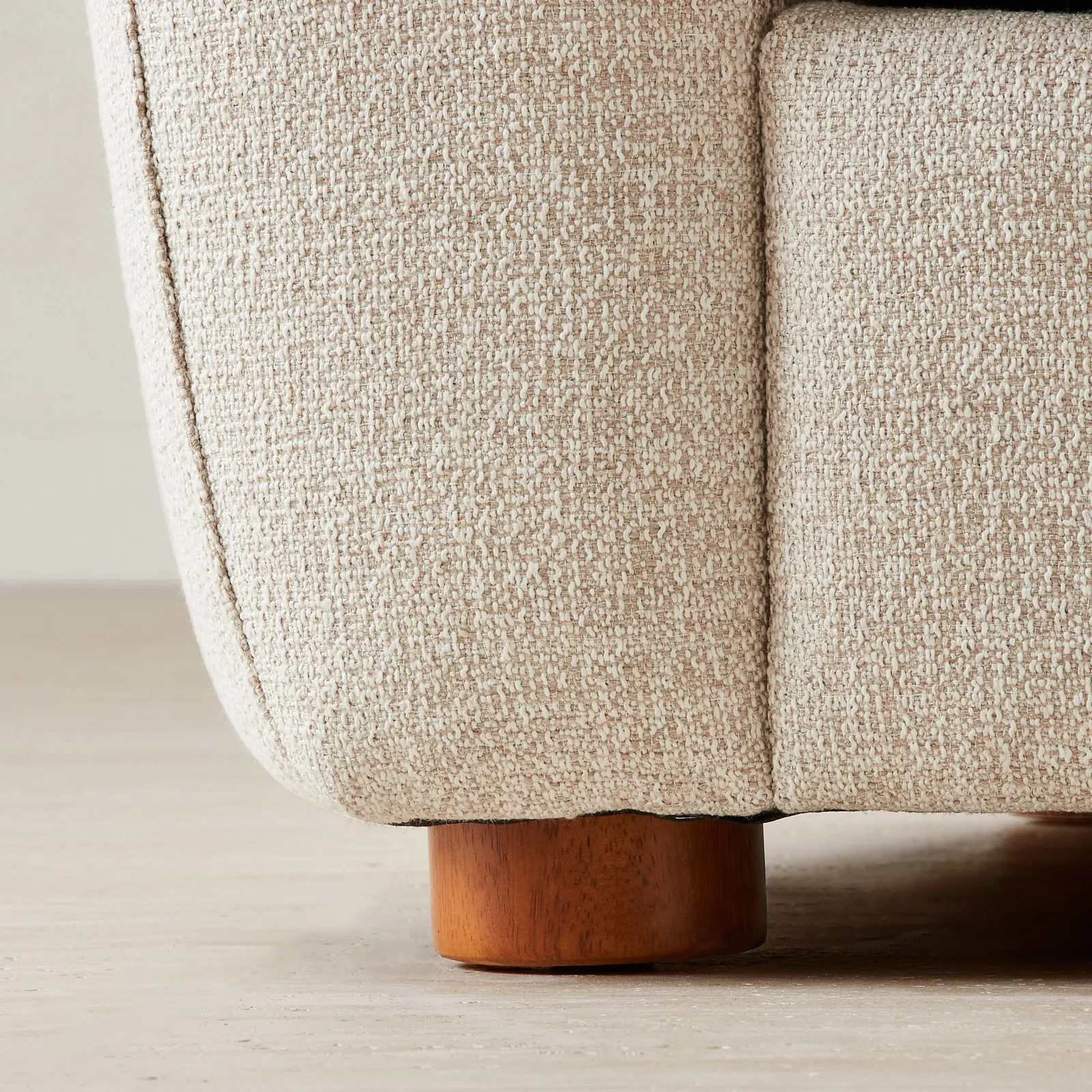 Ellie Oatmeal Fabric 3-Seater Fabric Sofa