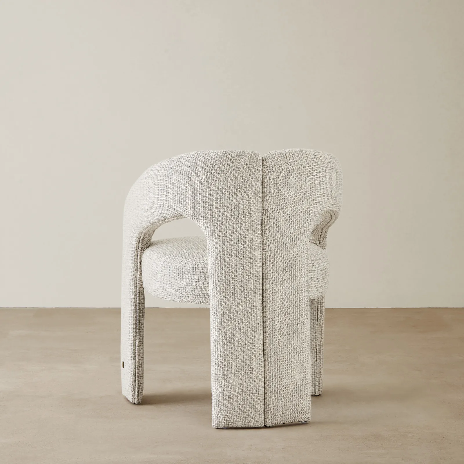 Delaney II Dove Grey Woven Fabric Dining Chair