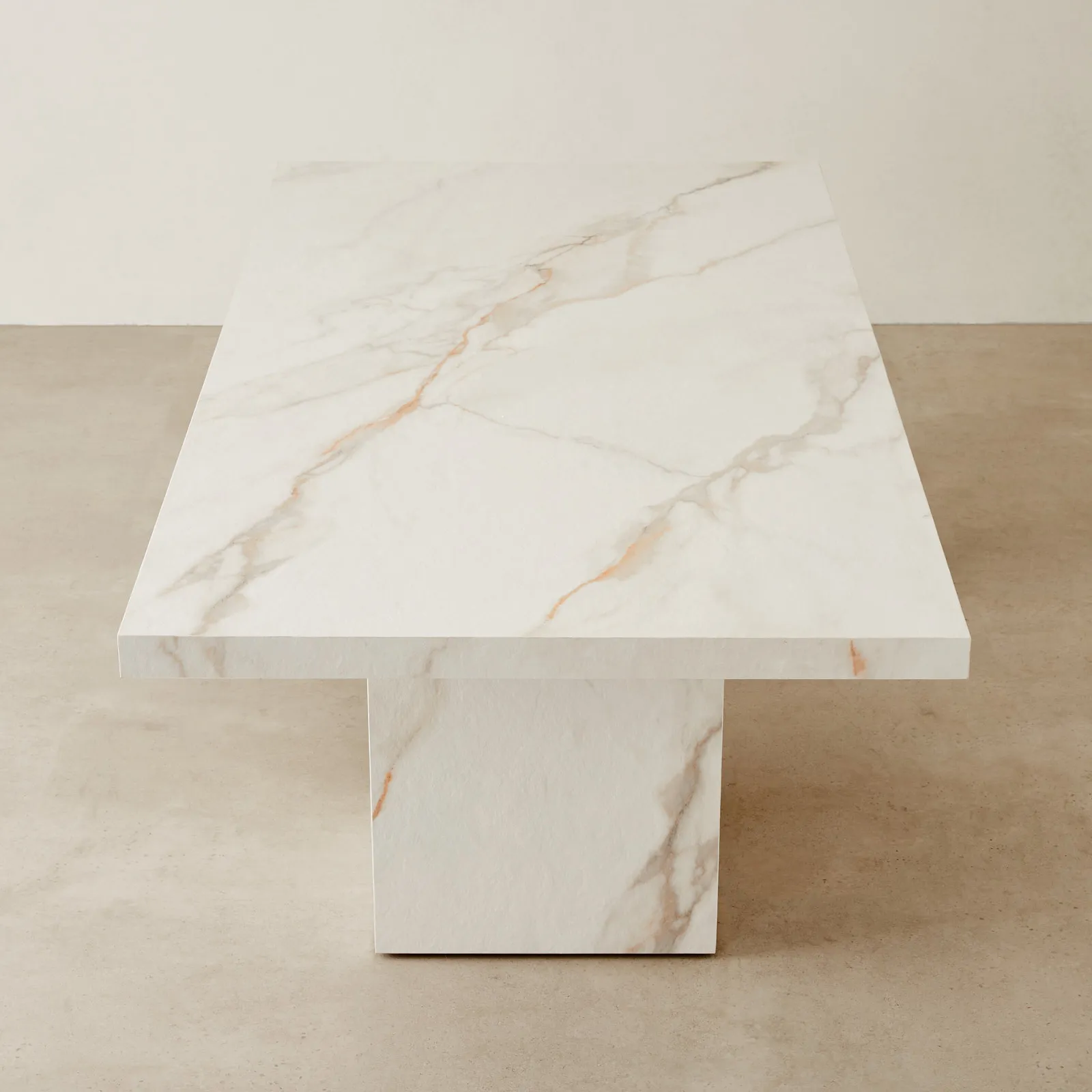 Thames II Calacatta Oro - White Sintered Stone Dining Table
