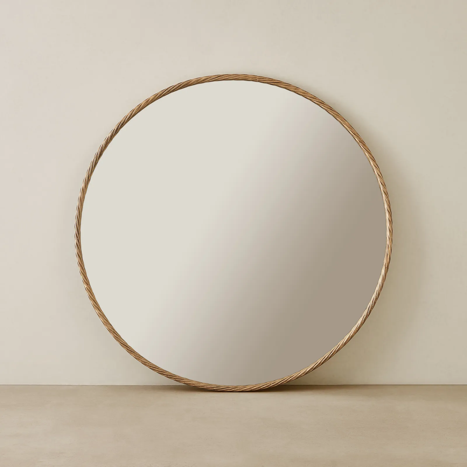 Millaray II Antique Gold Round Mirror