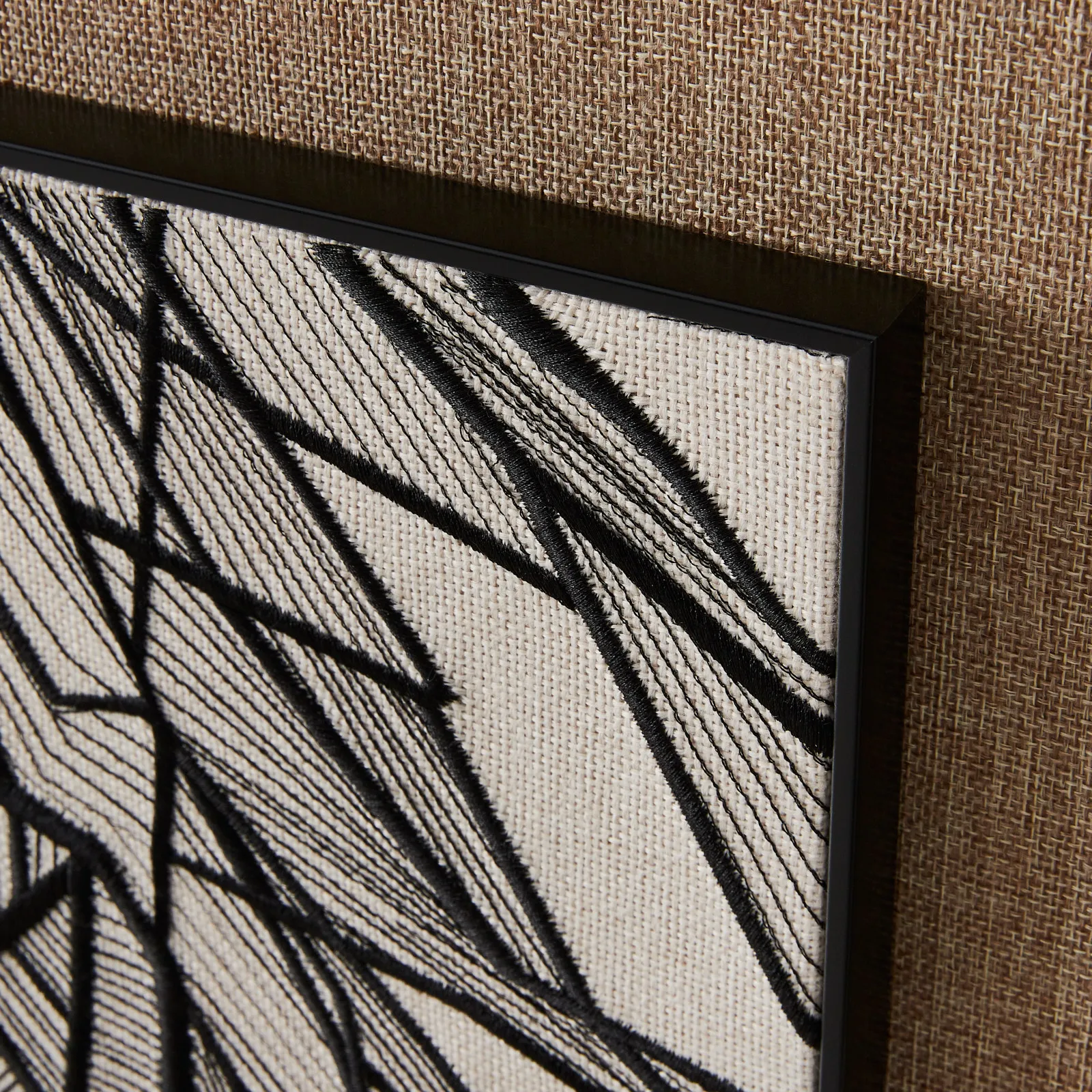 Female Geometric Figure Rectangle Shadow Box with Black PS Frame