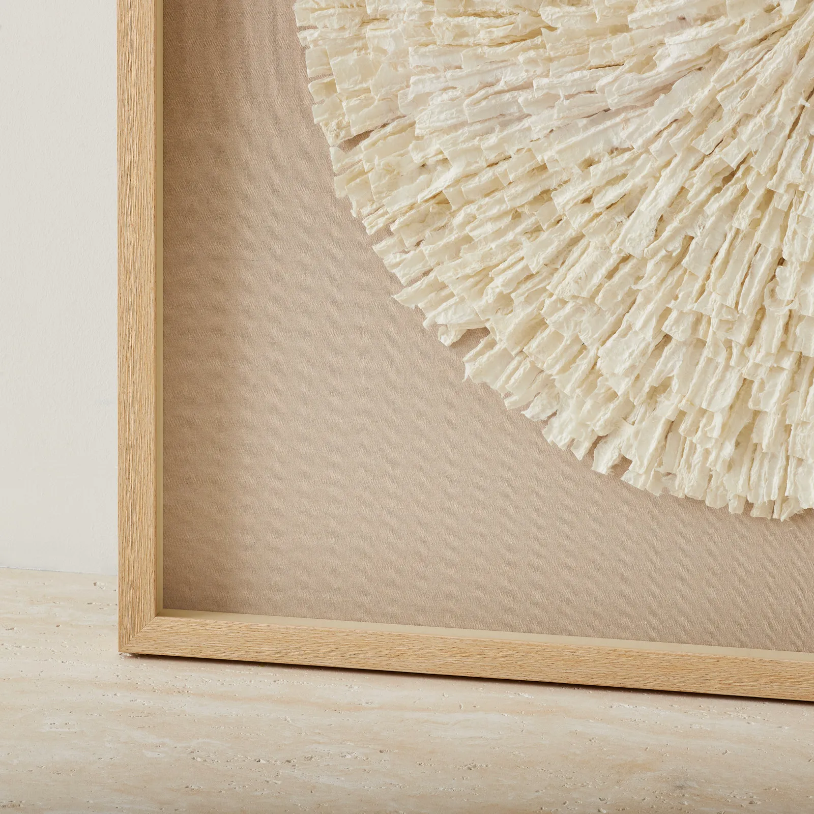 Maru Paper Pulp Shadow Box with Wood Color PS Frame