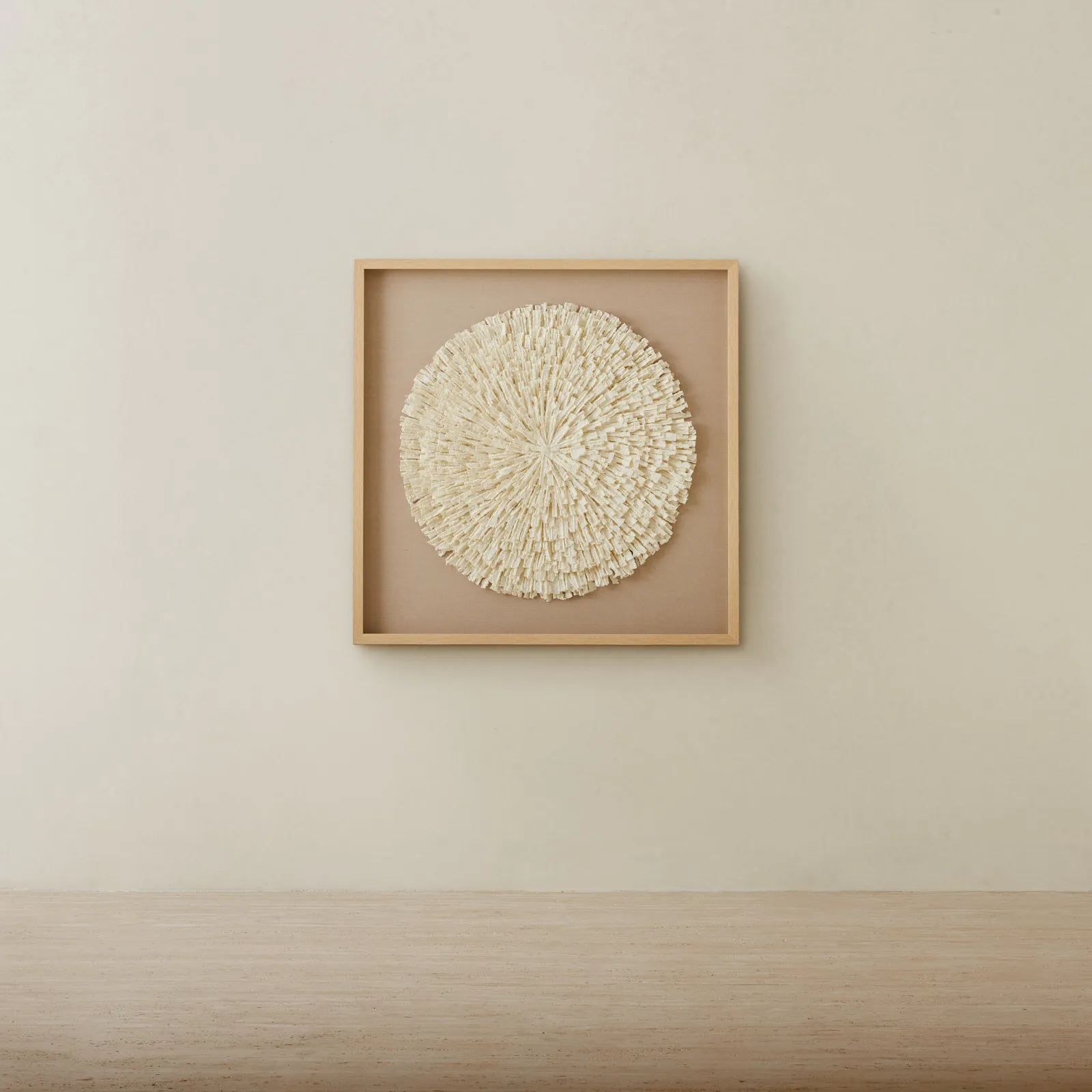 Maru Paper Pulp Shadow Box with Wood Color PS Frame